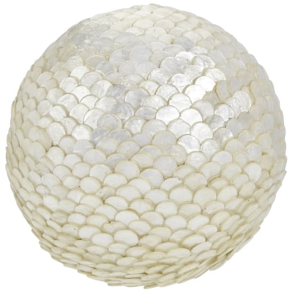 Capiz Scaled Shell Orb 6" Ivory - Walmart.com