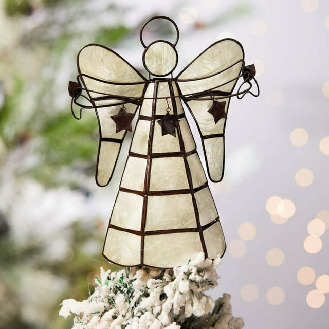 Capiz Shell Angel Tree Topper - Walmart.com