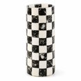 Capiz Vase, Small, Courtly Check Black-and-White, Glass Shells for ...