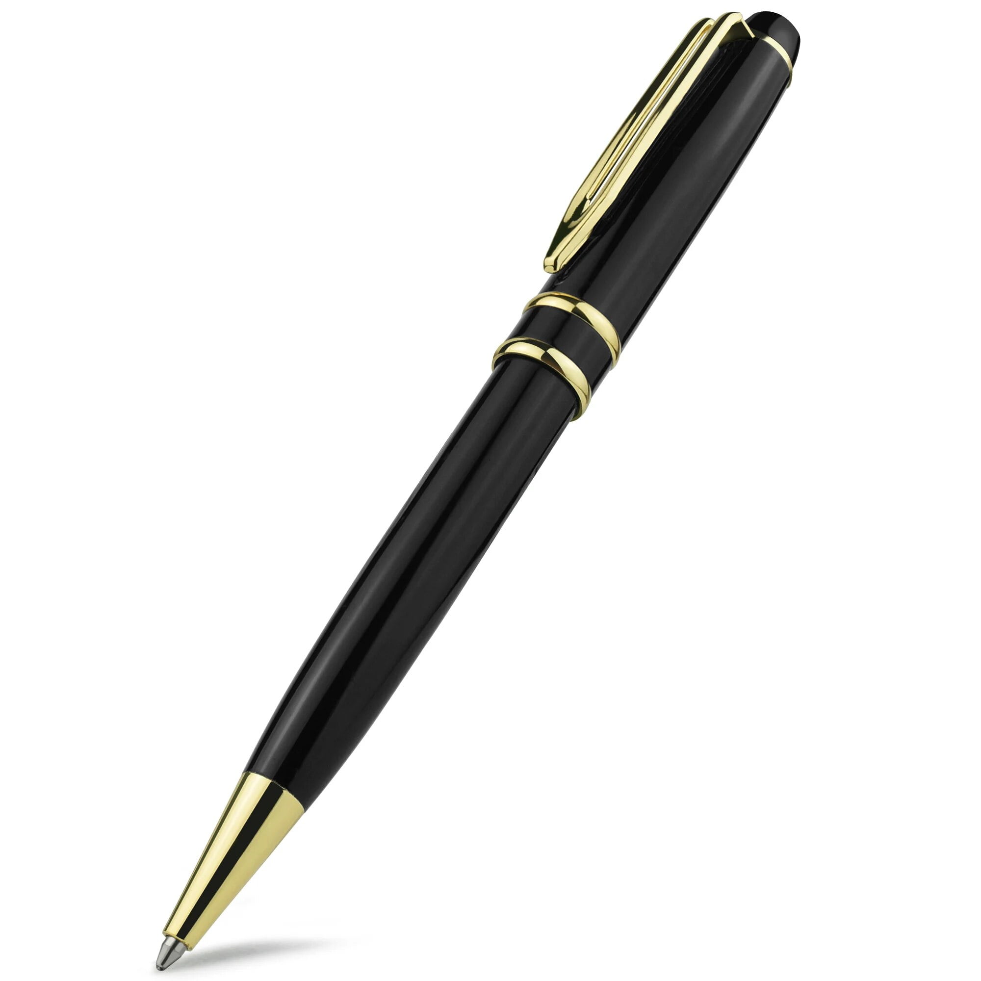 Capless Ballpoint Pen, Simply Twist Roller Ball Pen Black Gel Ink ...
