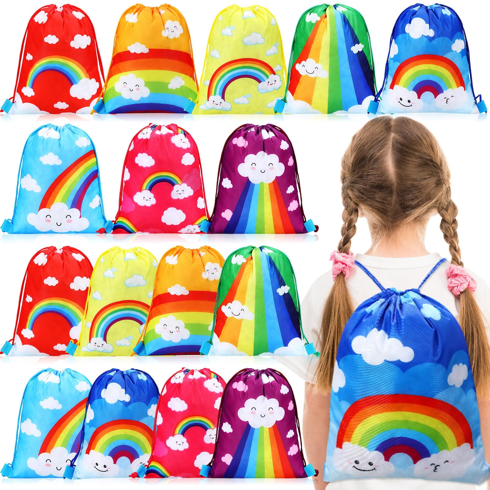 Capoda 16 Pcs STF9 Party Favor Bags Bulk Birthday Party Supplies ...