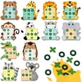 Capoda 24 Pack Jungle Animals Safari Theme Party Tic Tac Toe Strategic ...