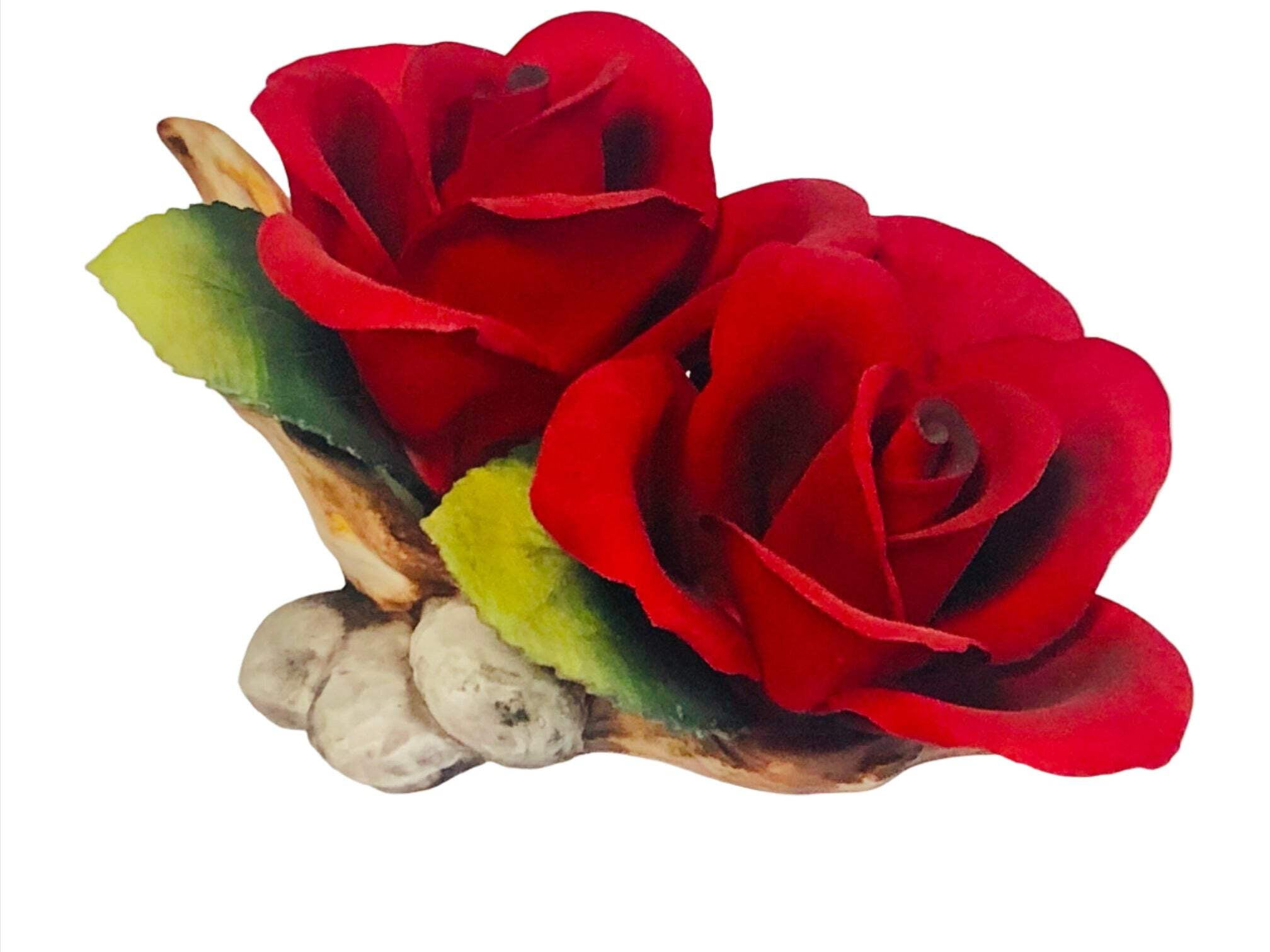 Capodimonte Roses (Red) Porcelain Flower Hand Made in Italy - Walmart.com