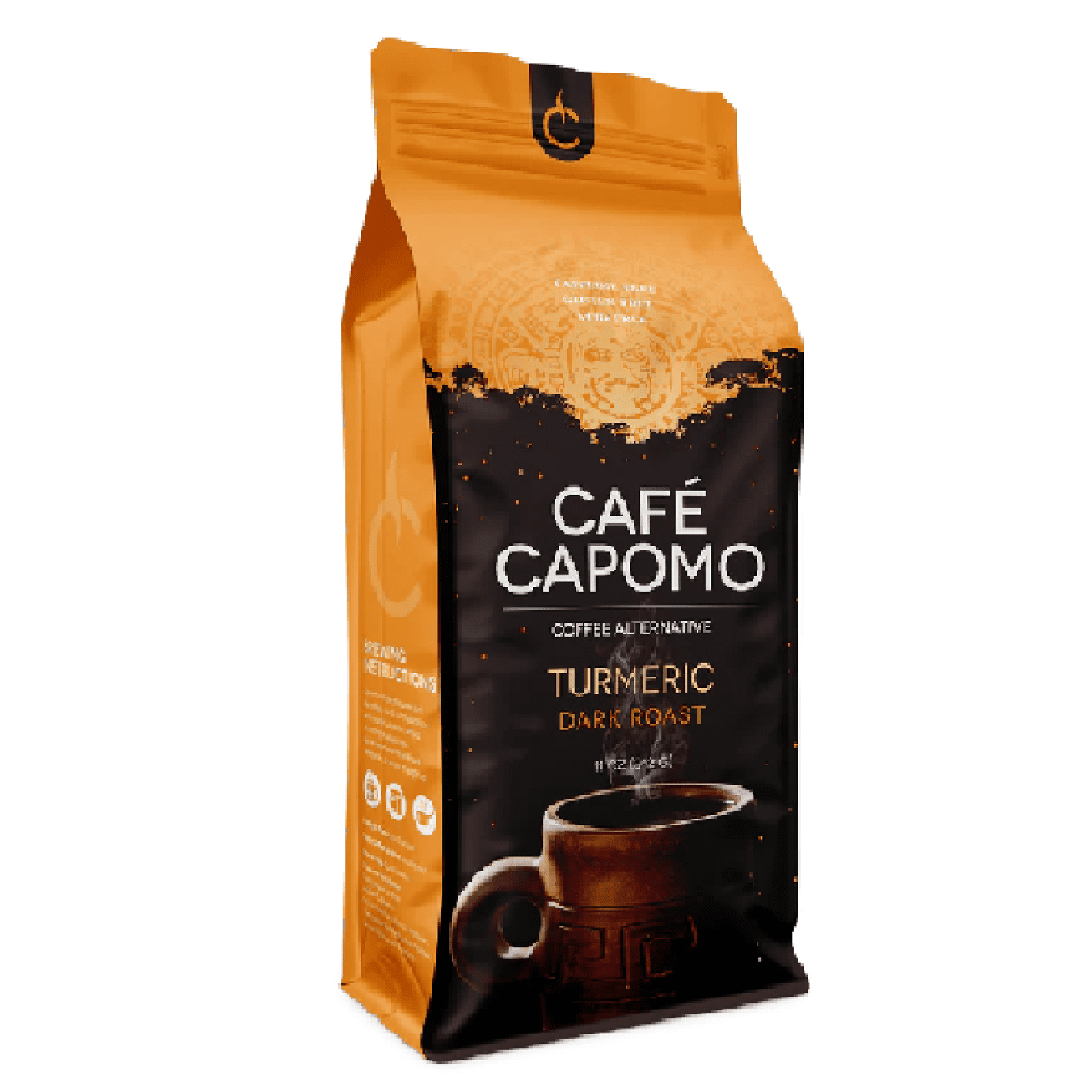 Cafe Capomo Herbal Coffee Alternative, Caffeine & Acid Free, Turmeric ...