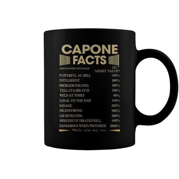 Capone Name Gift Capone Facts Coffee Mugs - Walmart.com