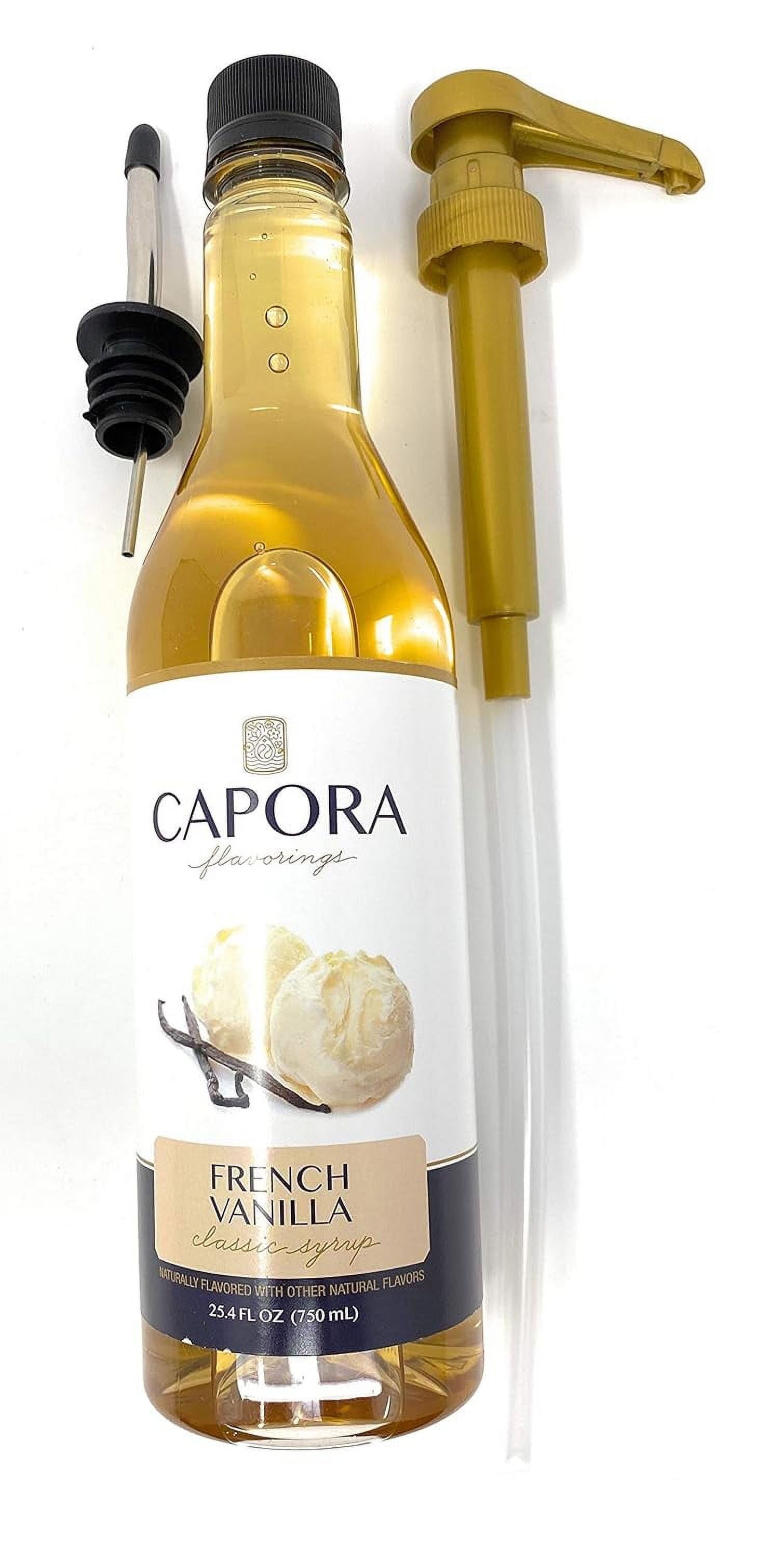 Capora 750 mL Flavoring Syrup with Pump Spout (French Vanilla ...