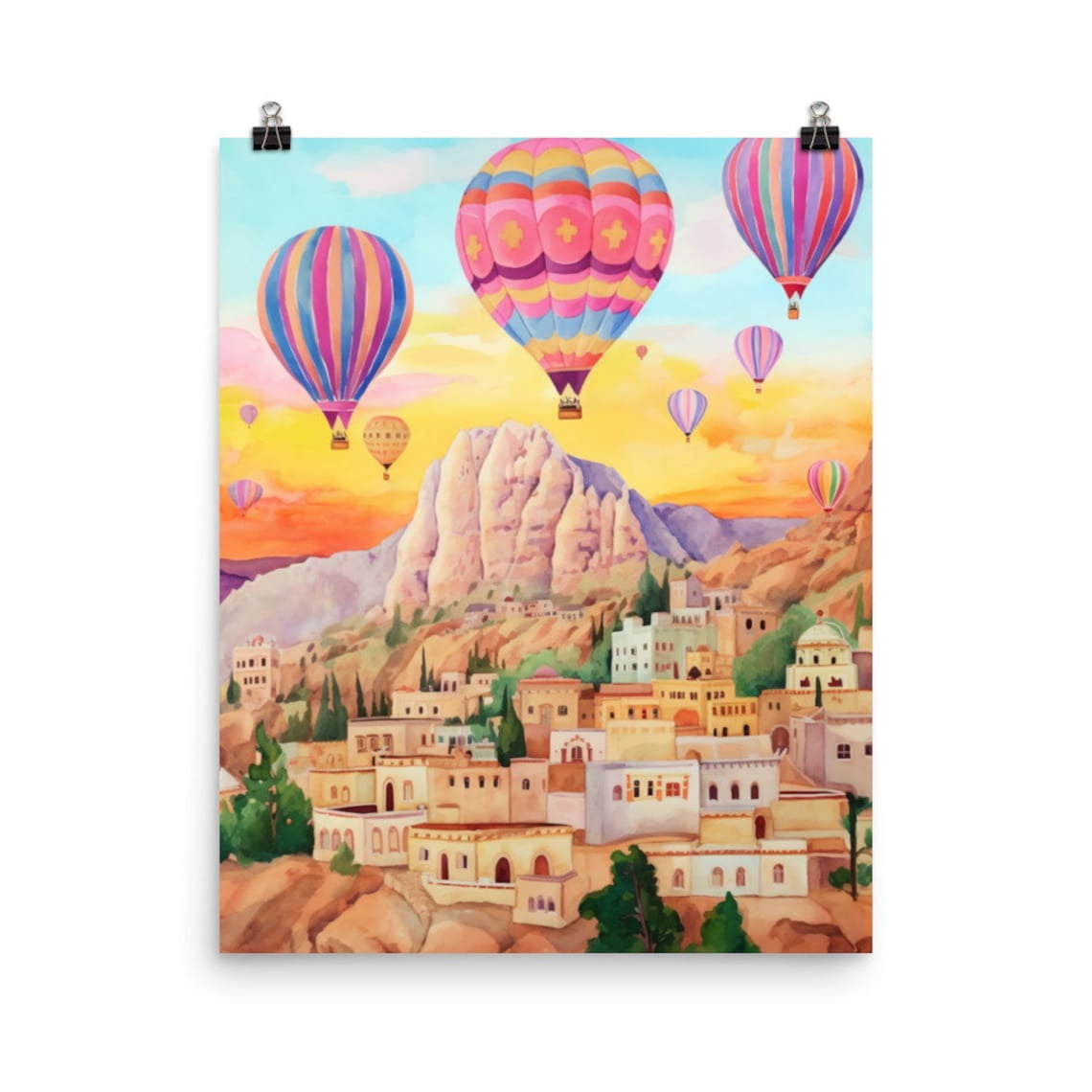 Cappadocia Hot Air Balloon Print, Turkey Wall Art, Anatolia Travel ...