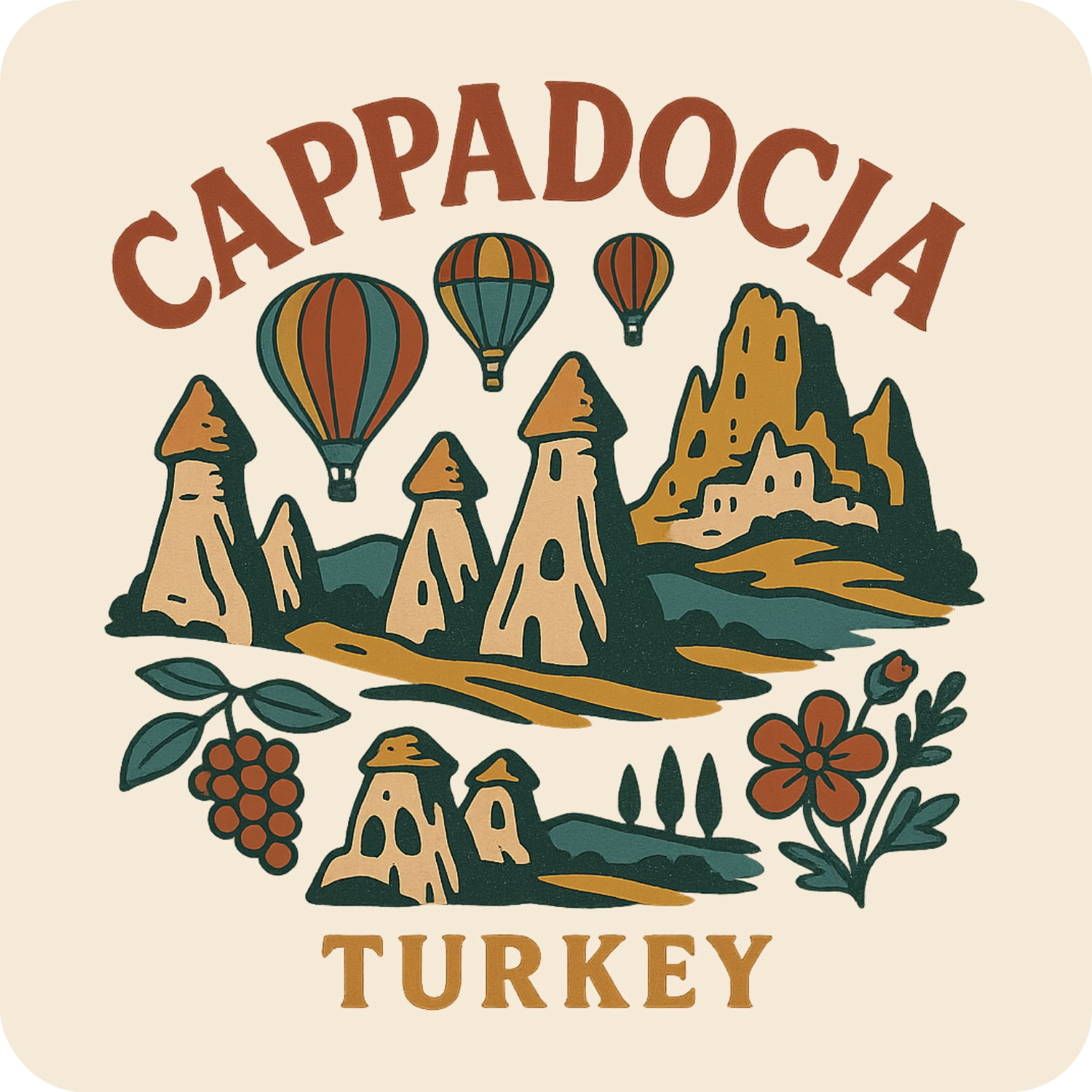 Cappadocia Turkey Keepsakes Souvenir Vinyl Sticker – Destination Travel ...