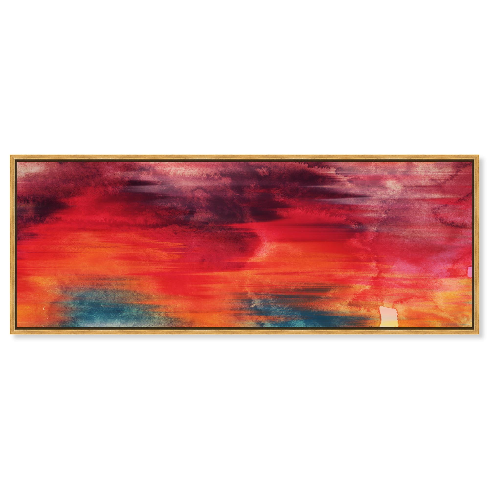 Cappella Wide Panoramic Canvas Abstract Wall Decor by Art Remedy, Gold ...