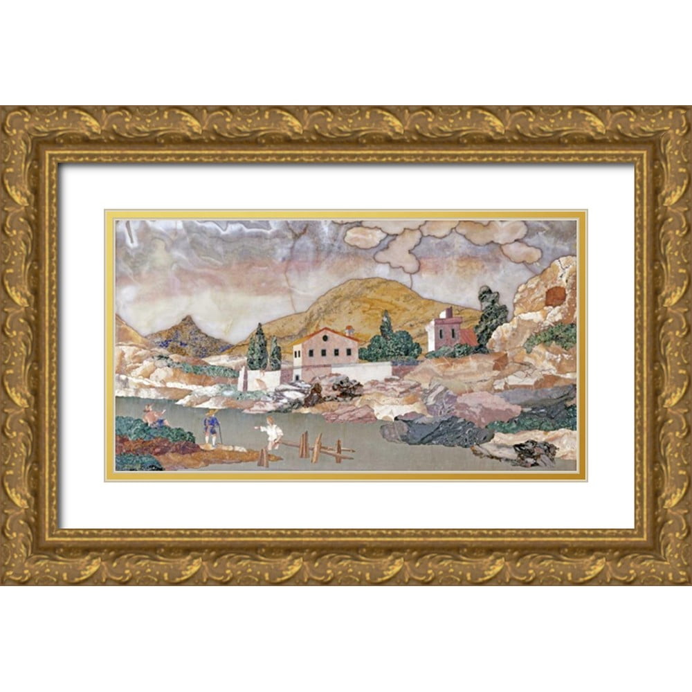 Cappelli, Baccio 24x15 Gold Ornate Wood Framed with Double Matting ...