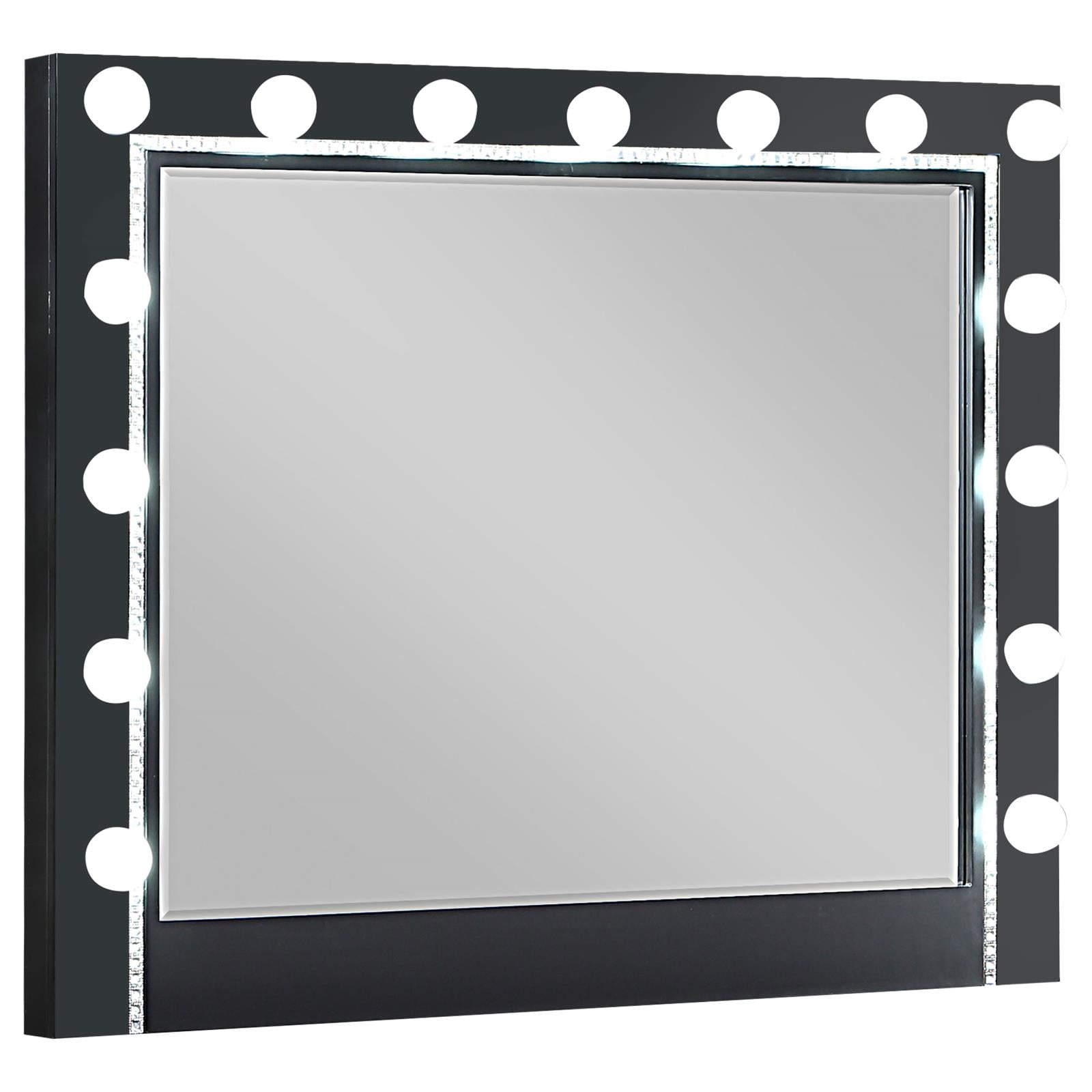 Cappola Black Rectangular Dresser Mirror with Light - Walmart.com