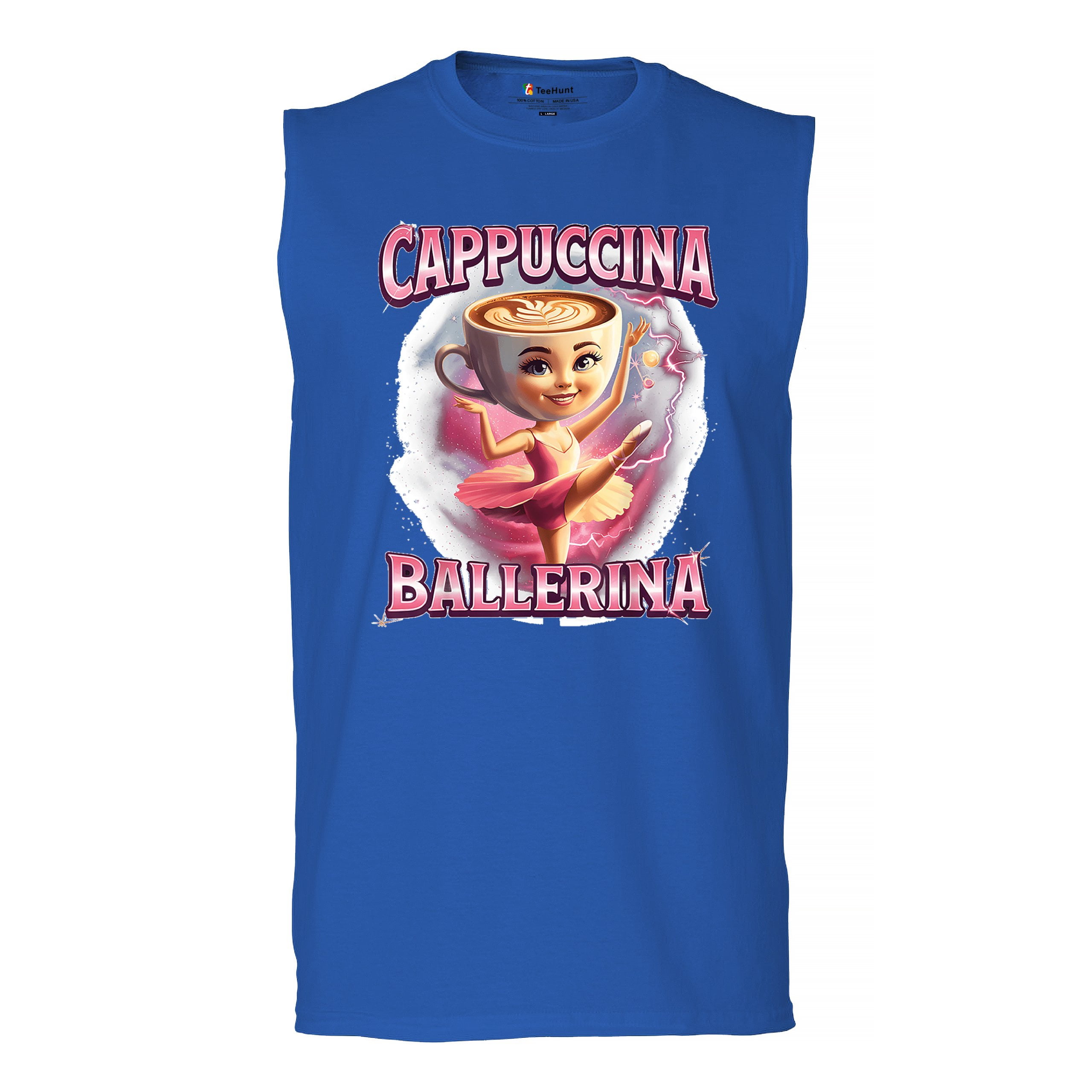Cappuccina Ballerina Men's Muscle Shirt Fun Italian Brainrot Gen Z ...