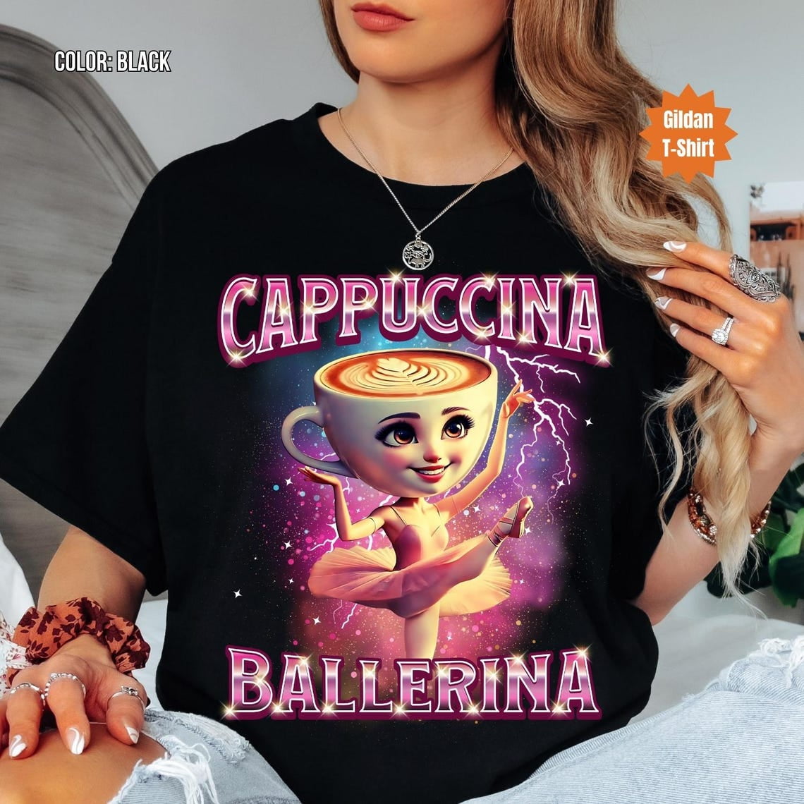 Cappuccina Ballerina Shirt, Italian Brainrot Shirt, Bootleg Rap Tee ...