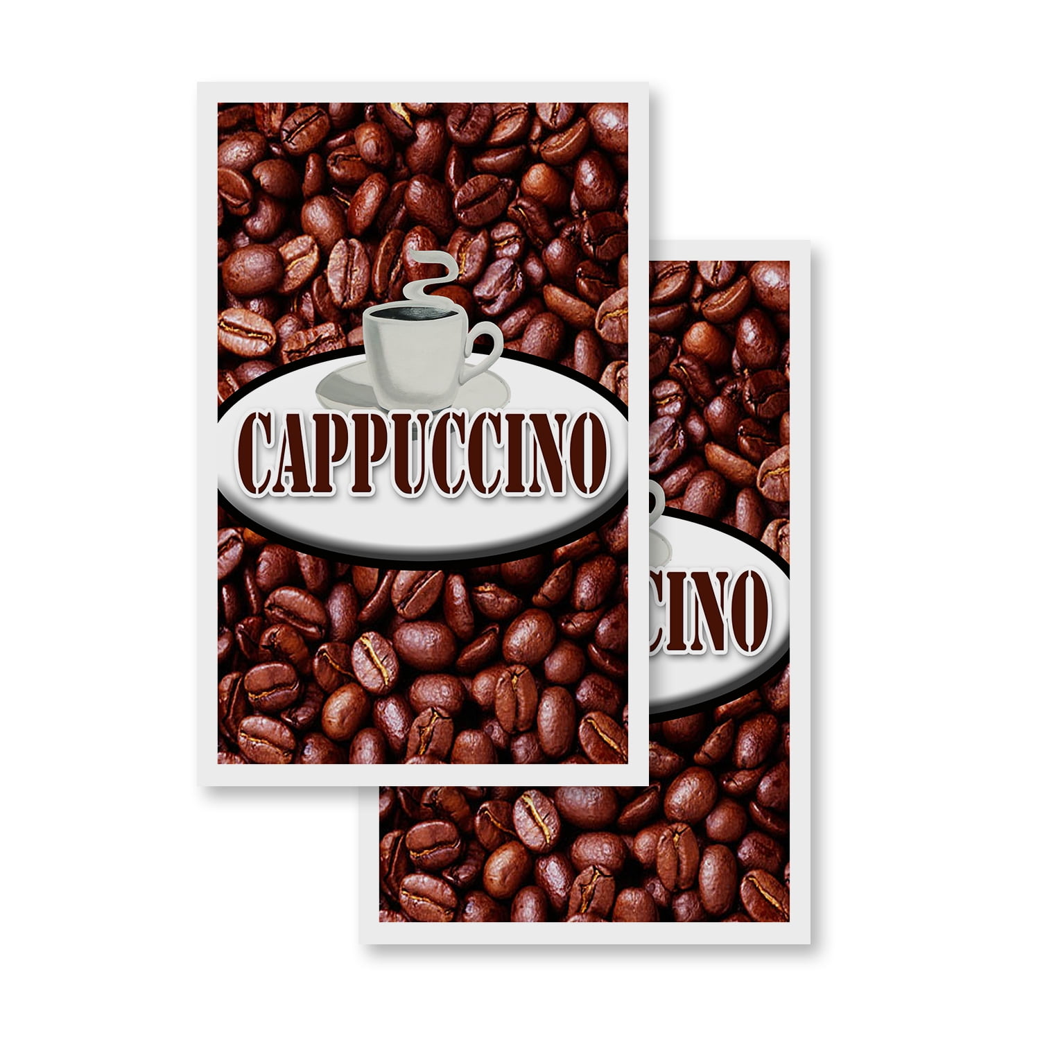 Cappuccino (2-PACK) 24" x 36" Vinyl Decals | Sign Insert Peel & Stick ...