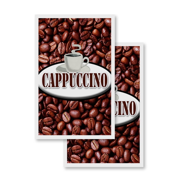 Cappuccino (2-PACK) 24" x 36" Vinyl Decals | Sign Insert Peel & Stick ...