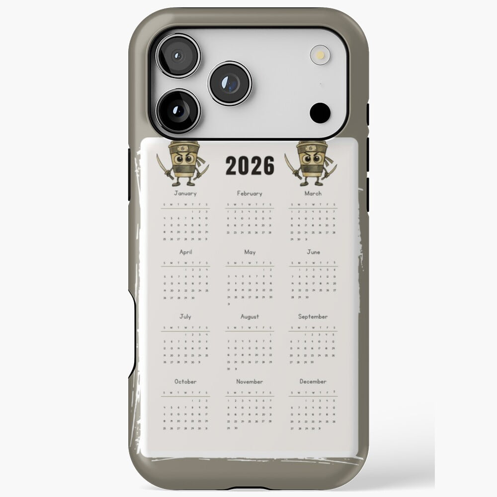 Cappuccino Assassino 2026 Watercolor Calendar Phone Case iPhone Case 17 ...