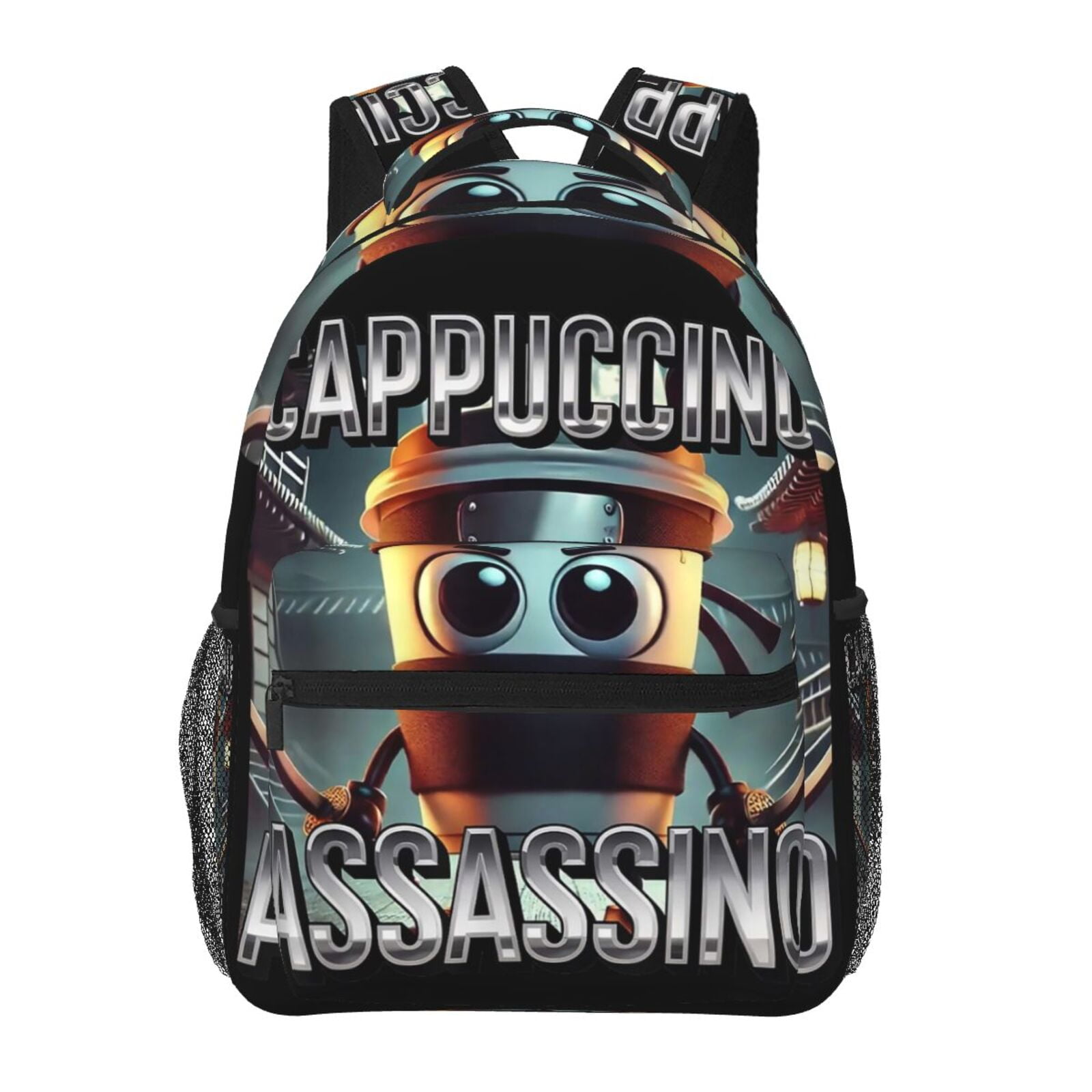 Cappuccino Assassino Funk Casual Backpack Travel Laptop Bag Backpacks ...