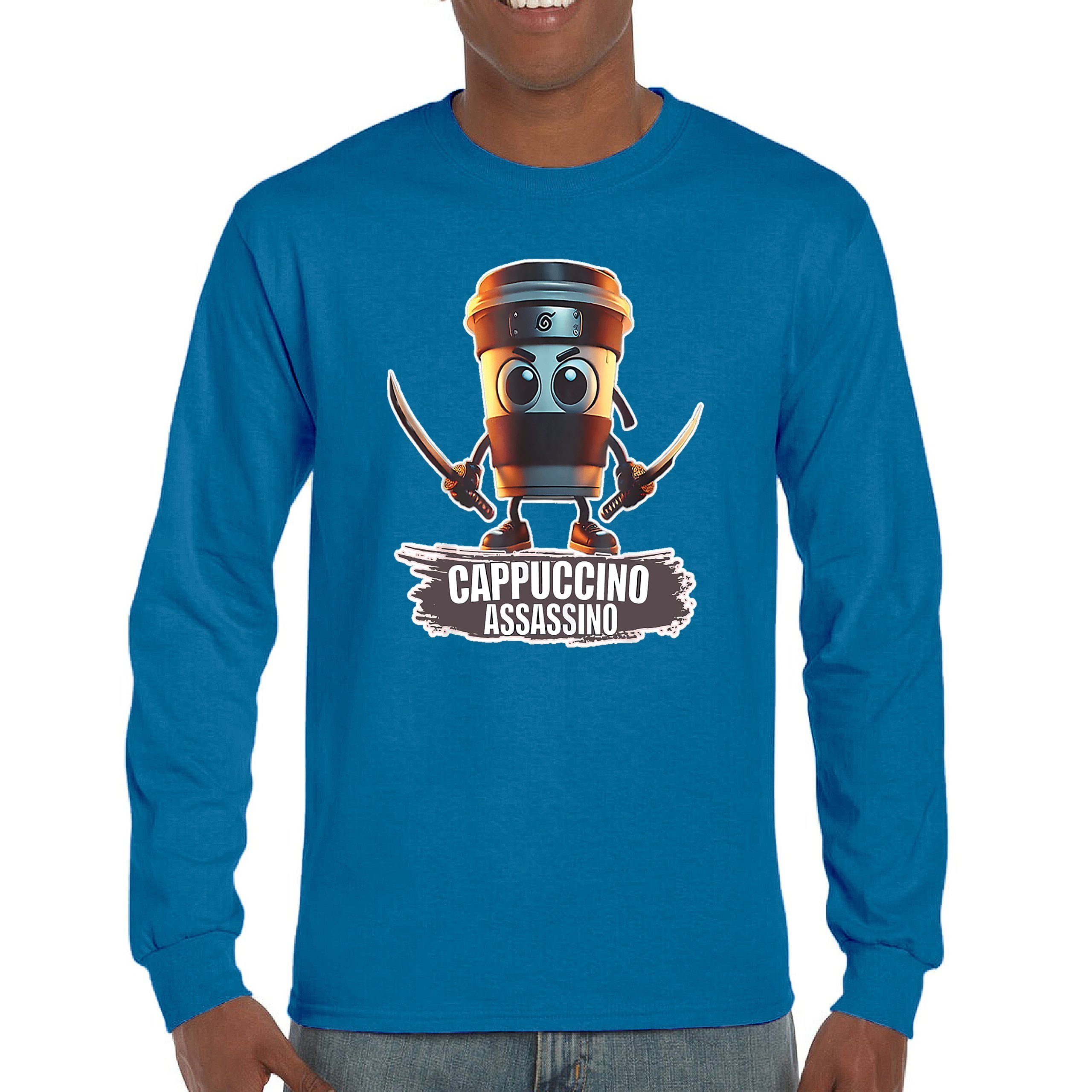 Cappuccino Assassino Long Sleeve T-shirt Fun Italian Brainrot Gen Z ...