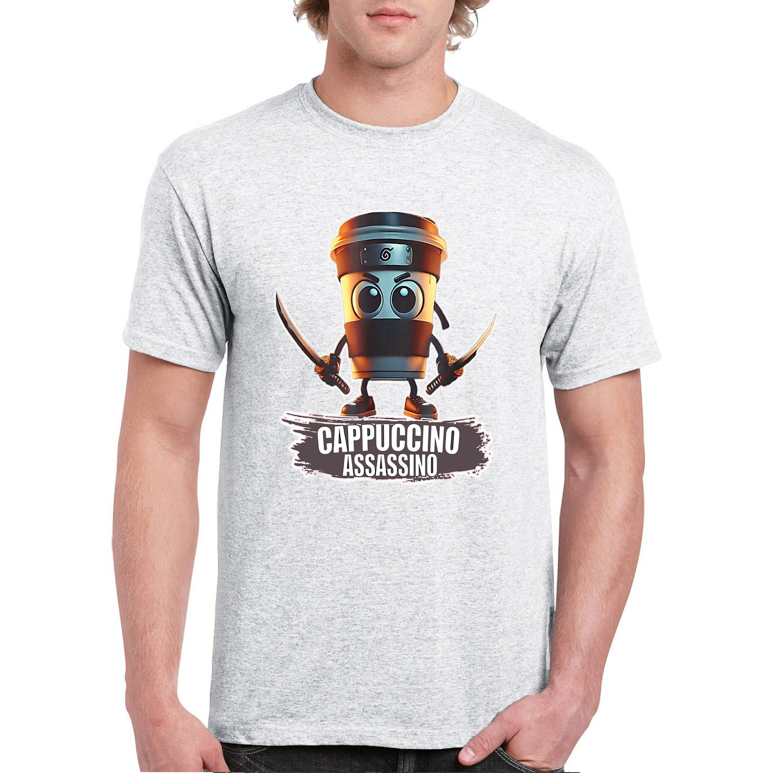 Cappuccino Assassino T-shirt Fun Italian Brainrot Gen Z Alpha Meme Men ...