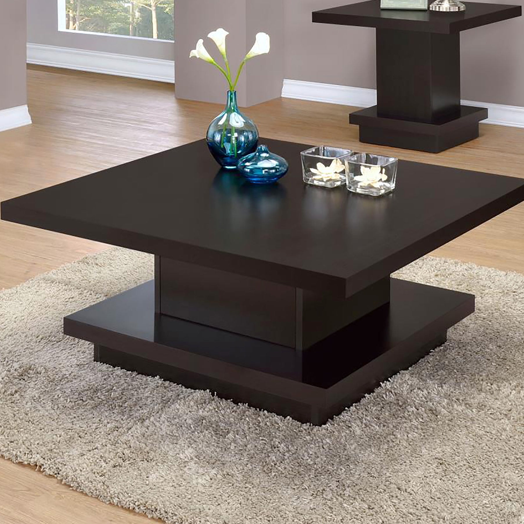 Cappuccino - Finished Square Coffee Table | Enough Space for Essentials ...