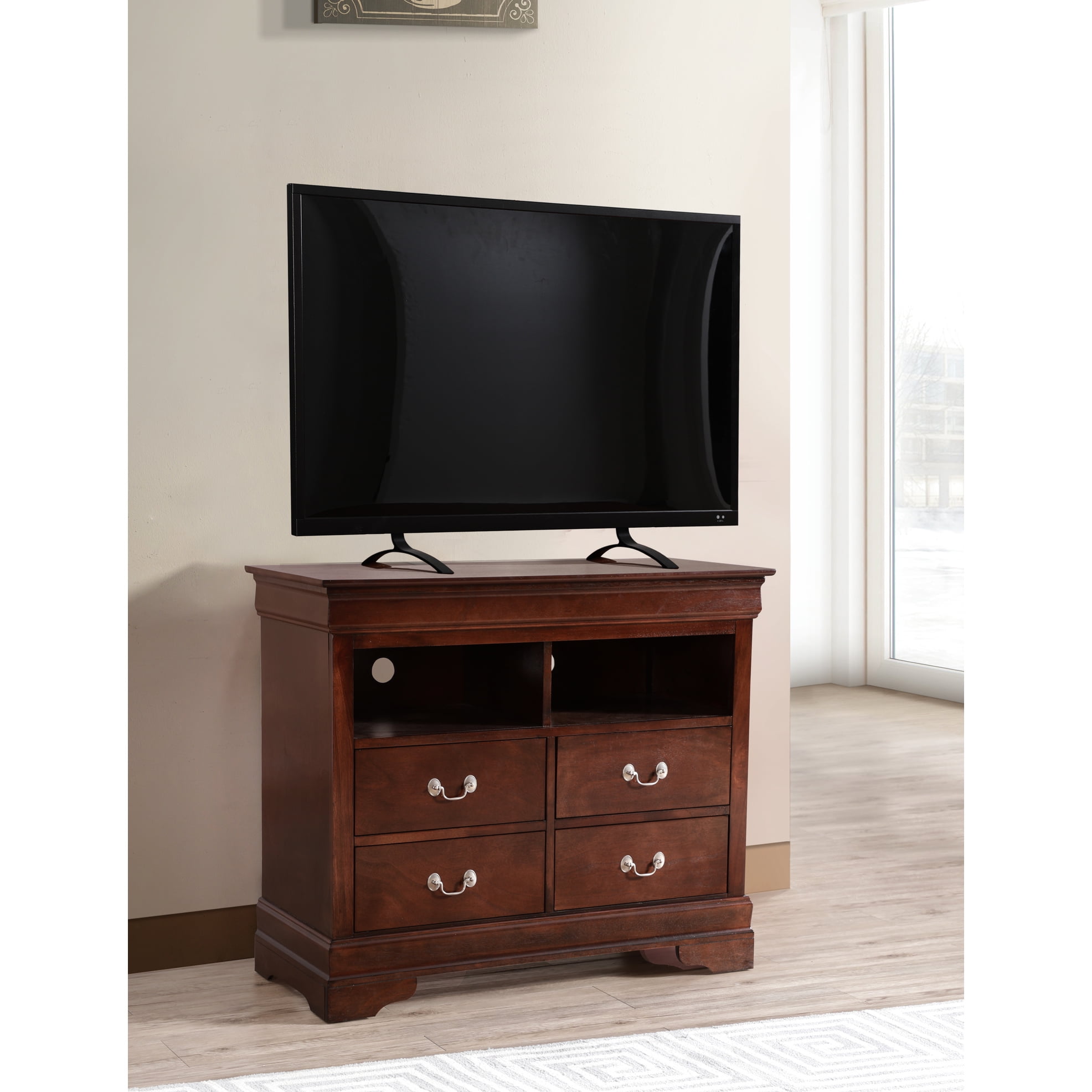 Cappuccino G3125 Bedroom Media Chest - Traditional Style With Bases ...