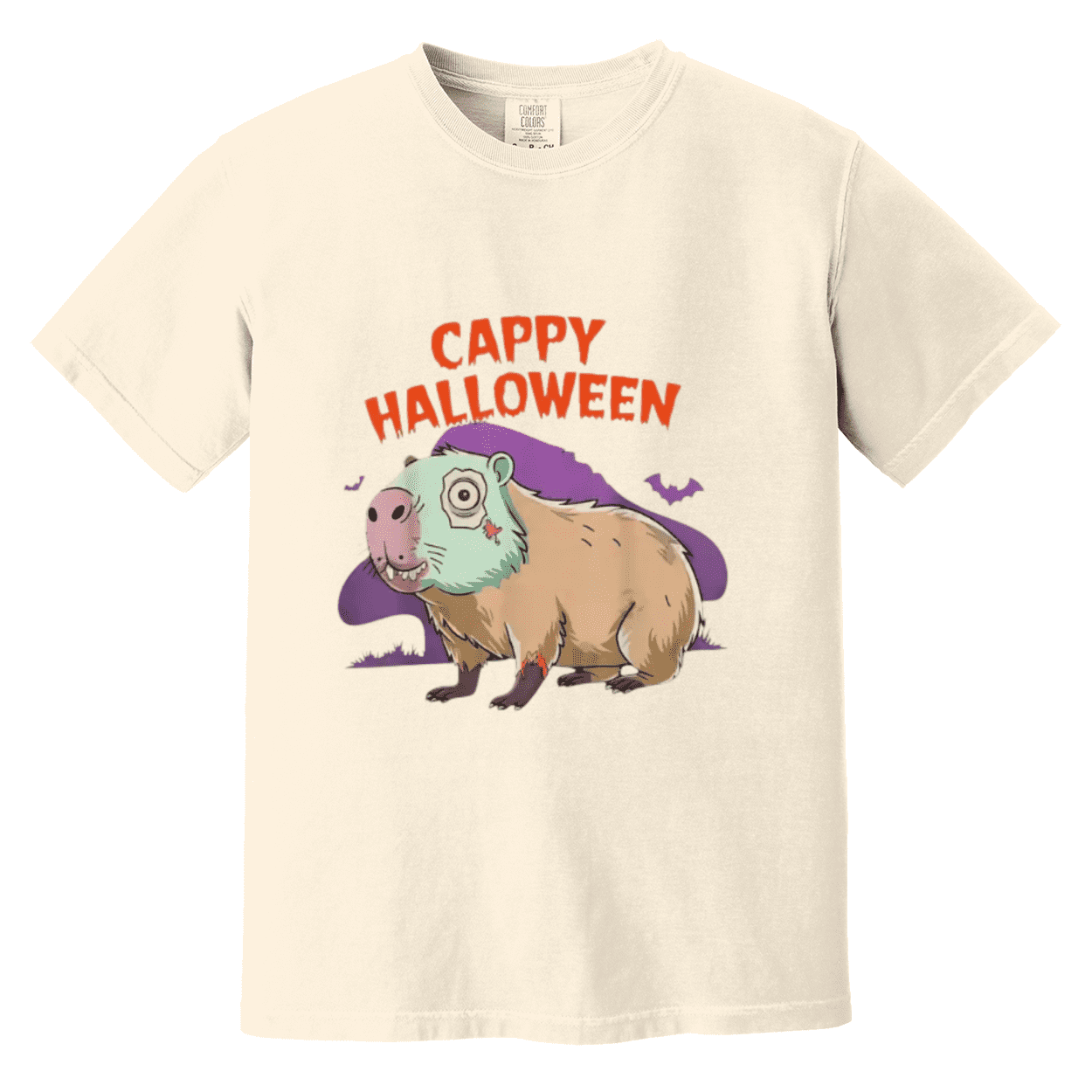 Cappy Halloween Scary Capybara Comfort Color T-shirt Funny Animal ...