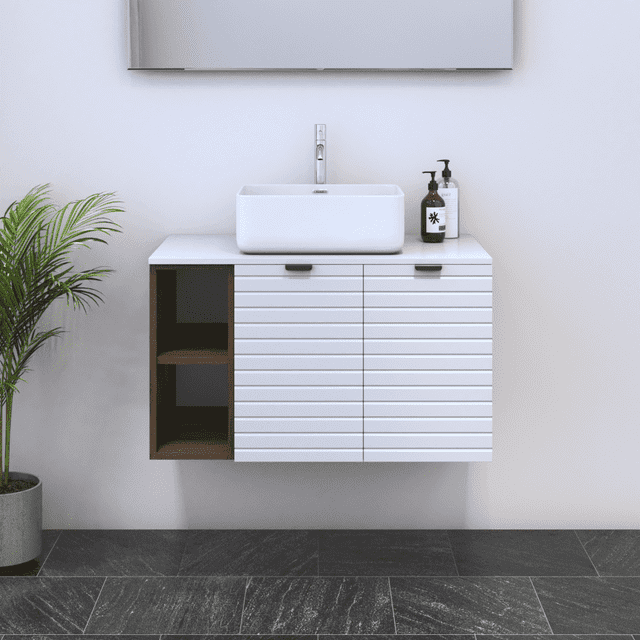Capri 2D 60 Floating Bathroom Vanity with Shelf - Walmart.com
