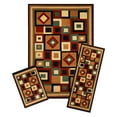 Capri 3 Piece Rug Set - Chelsea - 5'x7' Area Rug with Matching 22"x59 ...