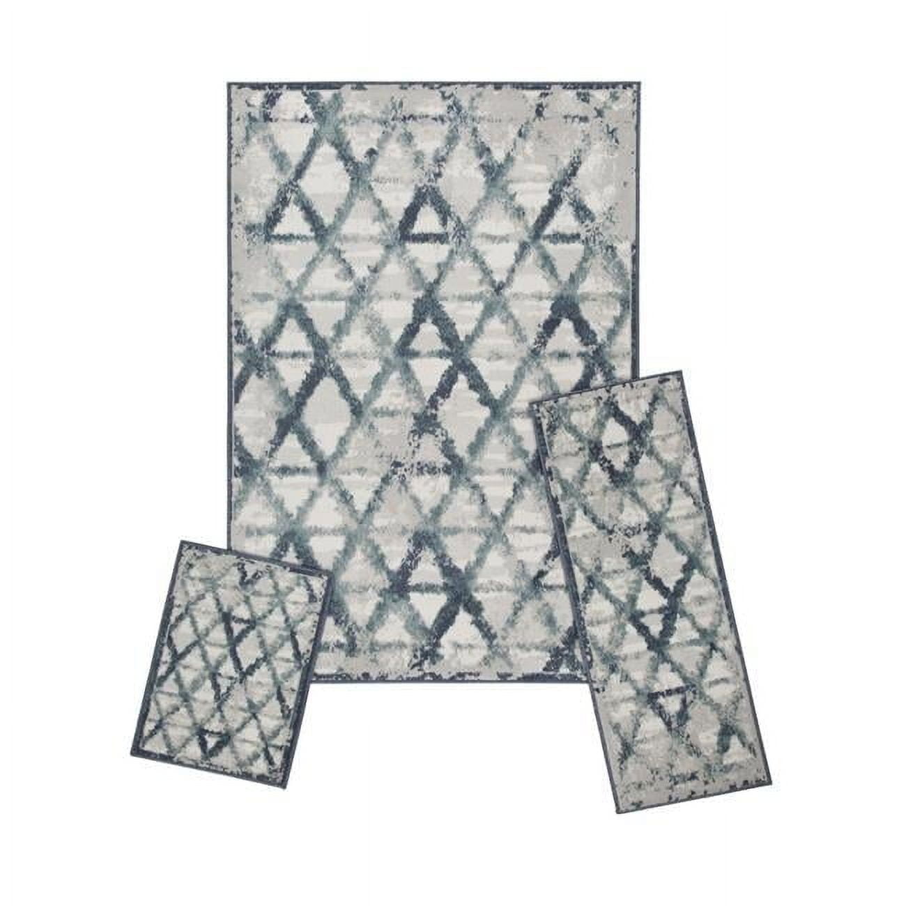 Game Development Group Modern Blue Area Rugs, 5'' x 7'', Stain ...