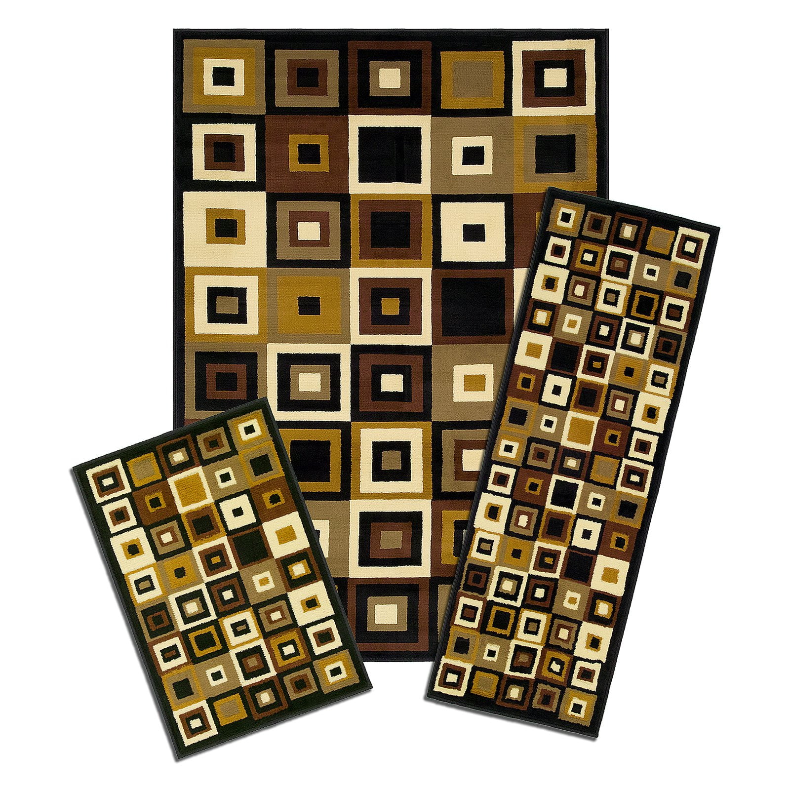 Capri 3-Piece Rug Set, Southwest Tiles - Walmart.com