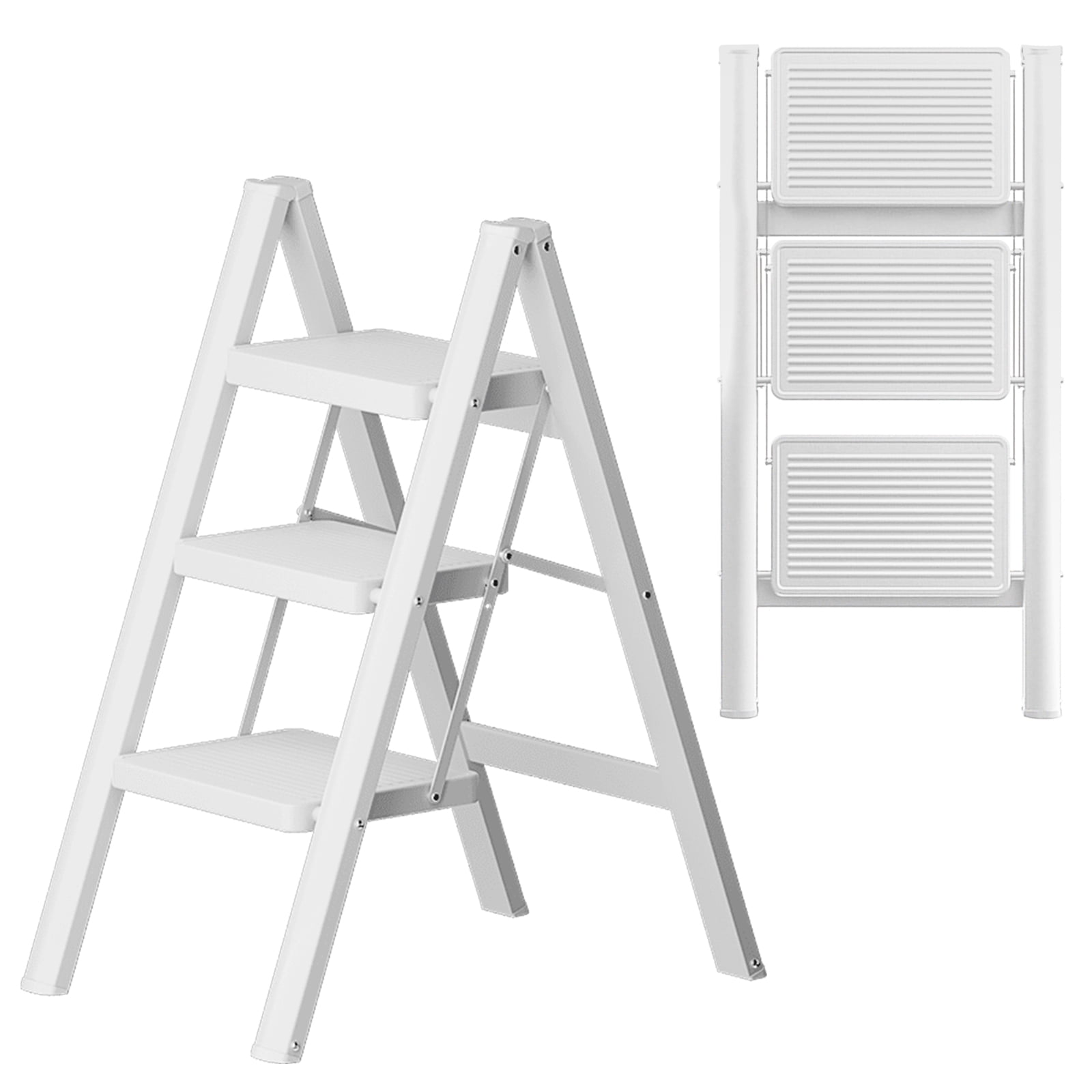 Capri 3 Step Ladder, Folding 3 Step Ladder for Adults, Lightweight Step ...