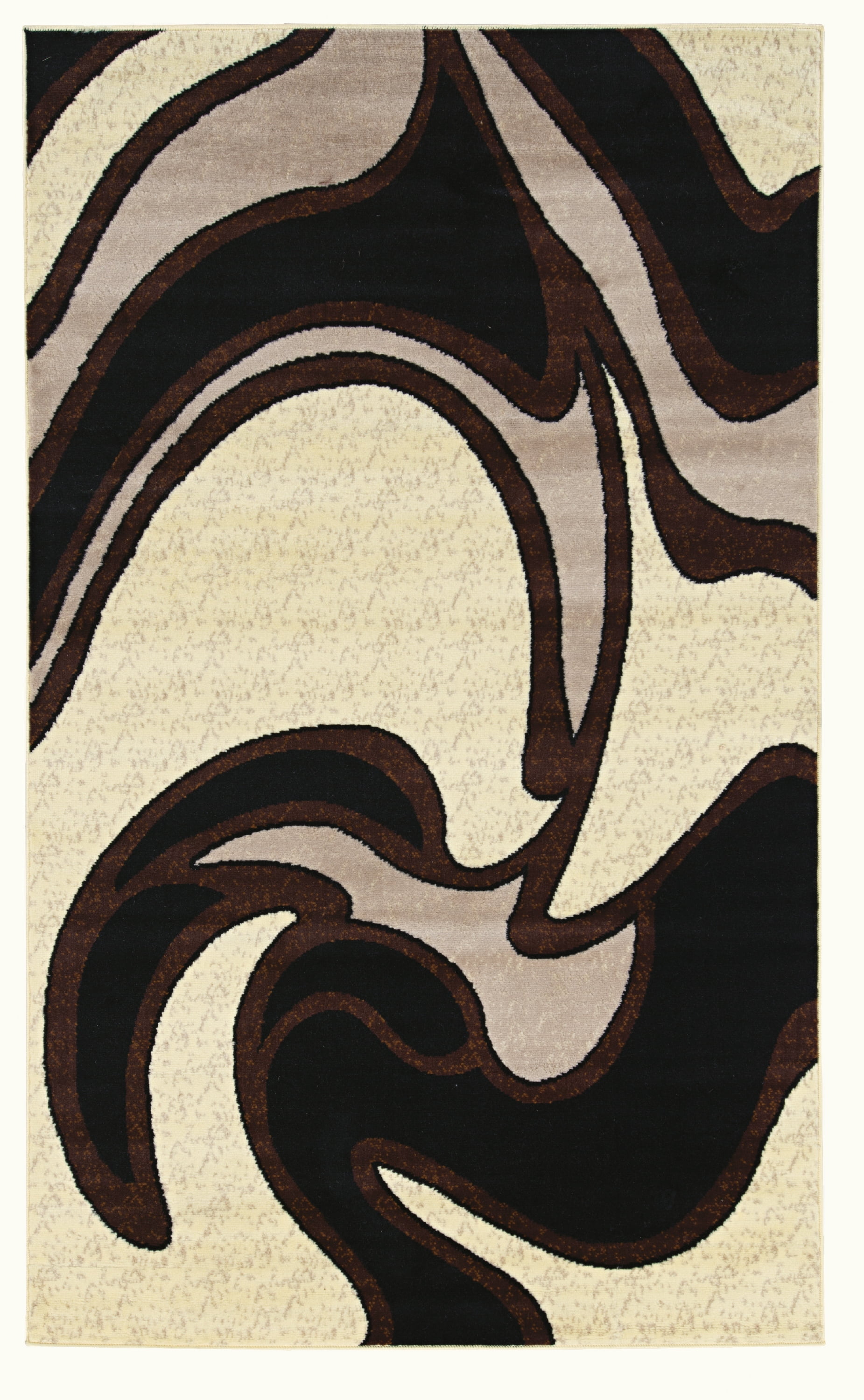 Capri 4 x 7 Rug, Black and Beige - Walmart.com