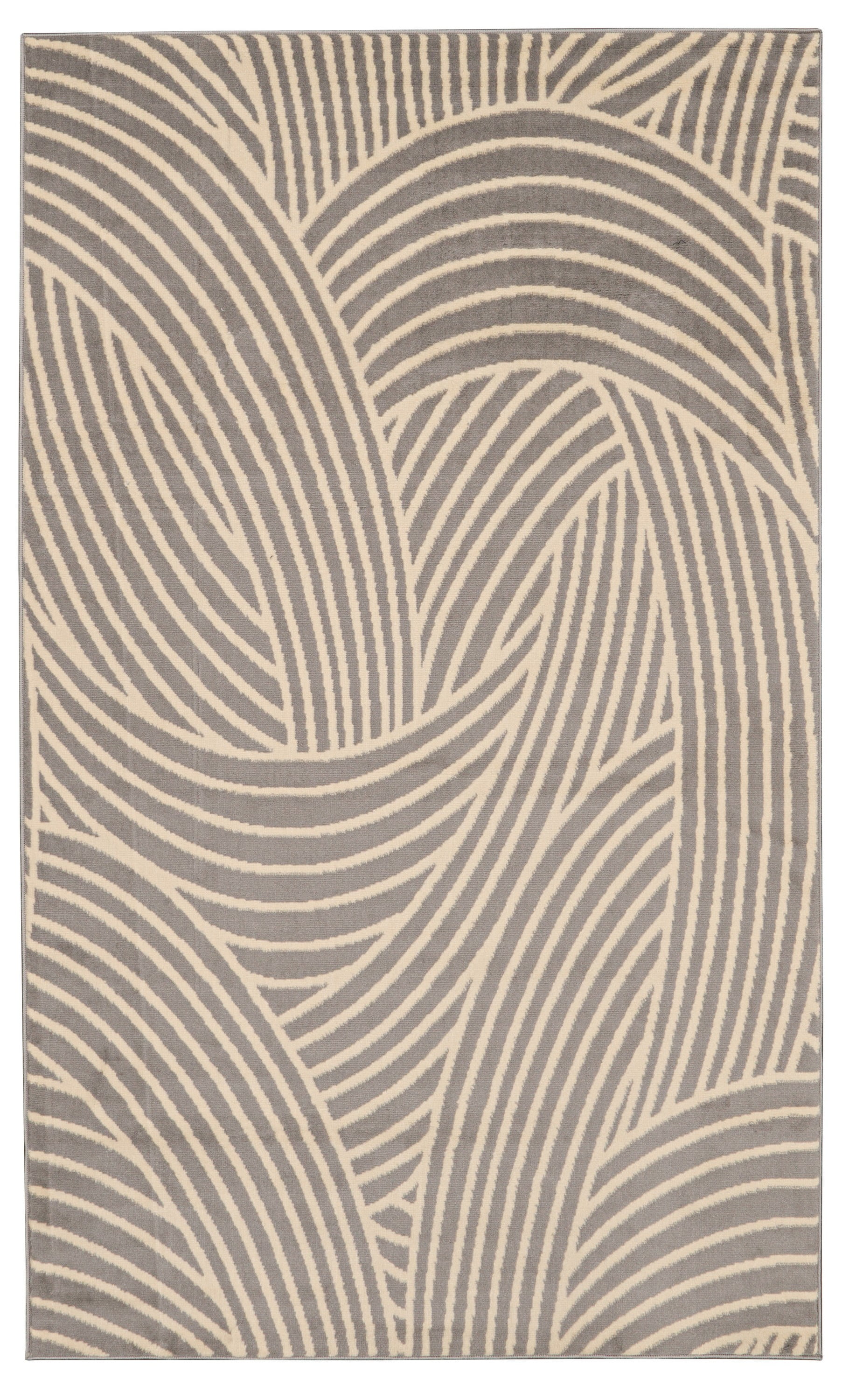 Capri Binya Ltgrey Bone Area Rug 43 x 73 Transitional Polyester Easy ...