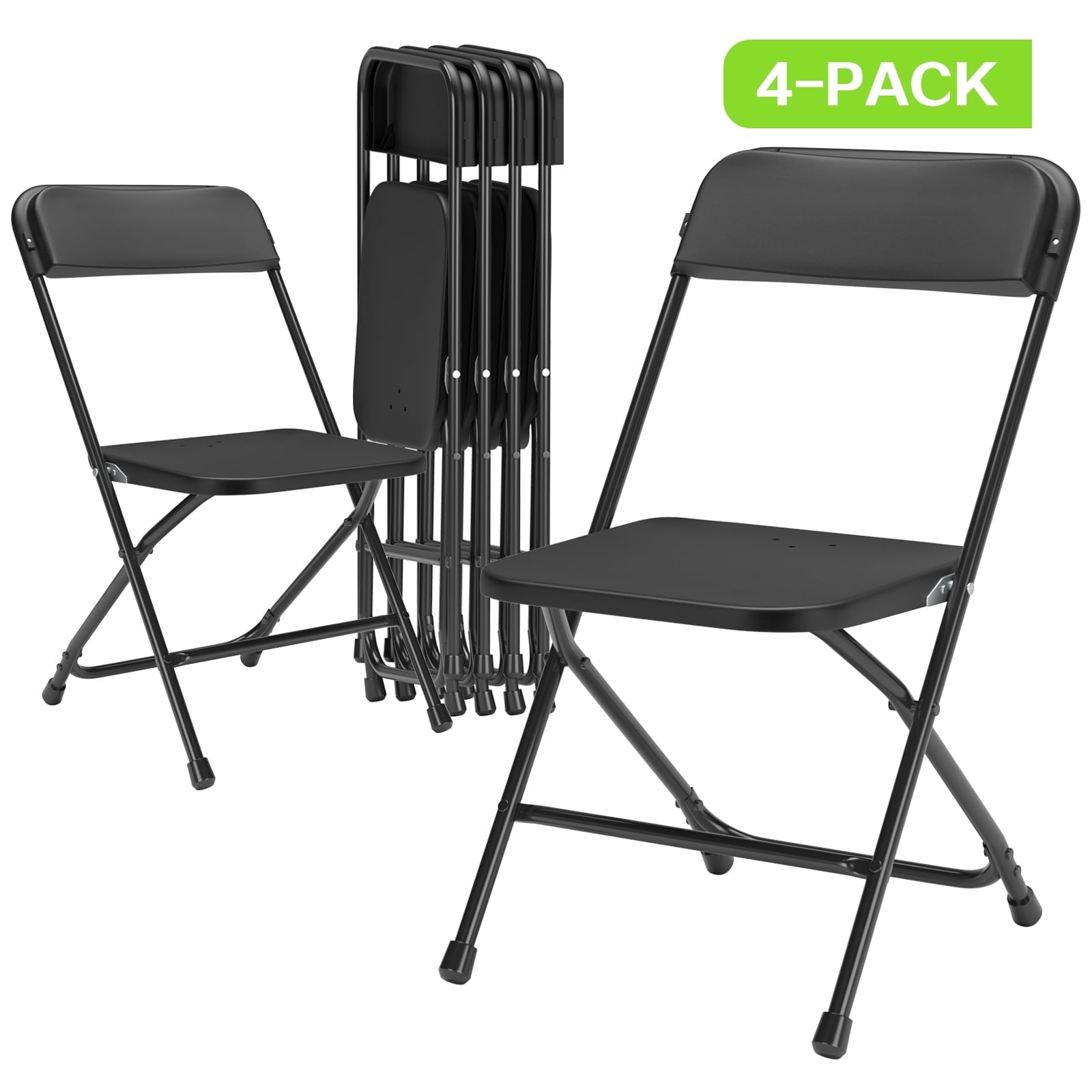Walmart Black Friday Deals 2025 - Capri Black Plastic Folding Chair 4 ...