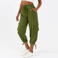 Capri Cargo Pants for Women High Waisted Summer Workout Hiking Capris ...