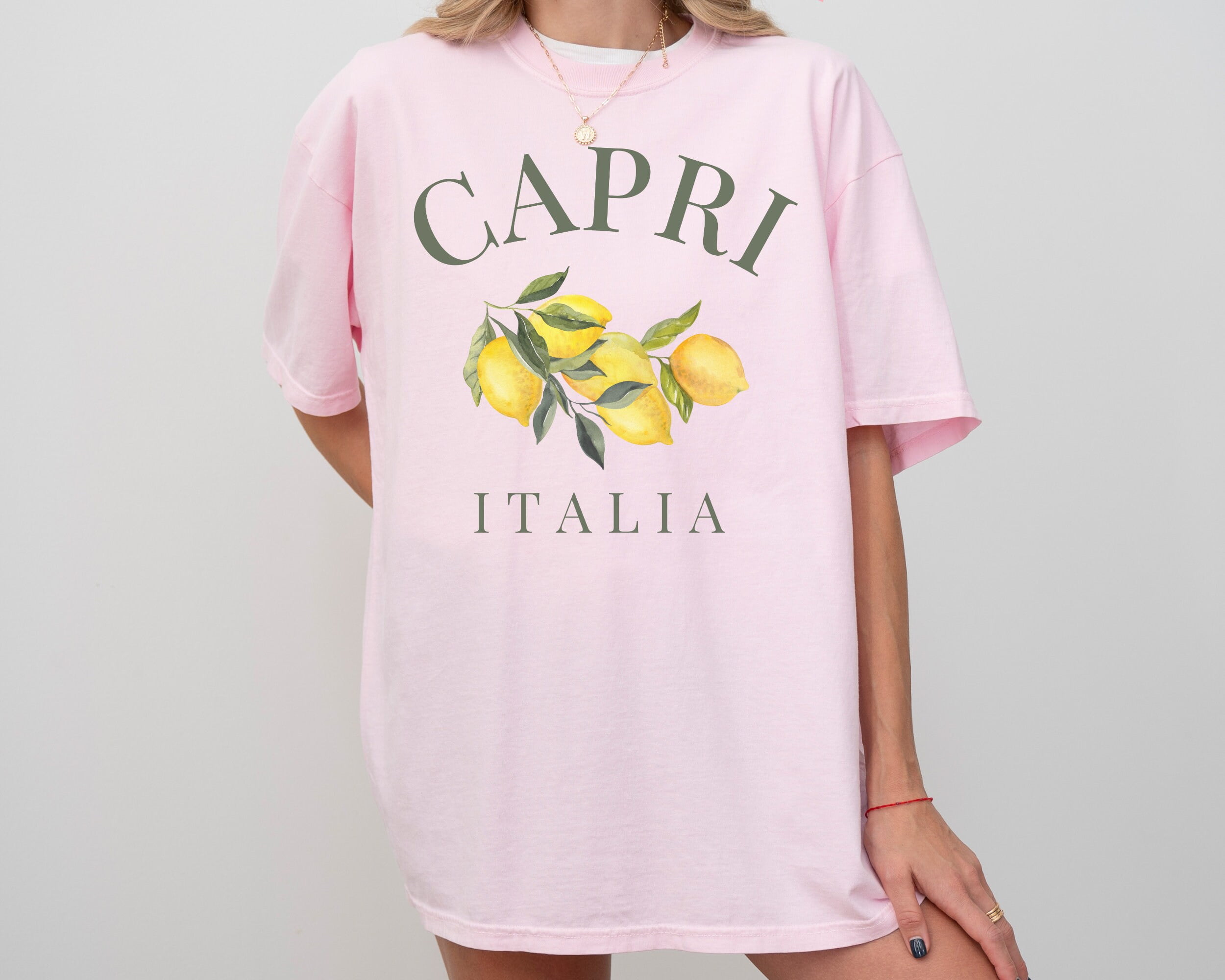 Capri, Italia T-Shirt Amalfi Coast, Italy, Lemons Shirt Gift for Her ...