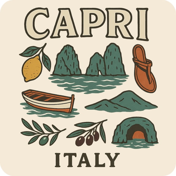 Capri Italy Keepsakes Souvenir Vinyl Sticker – Destination Travel ...