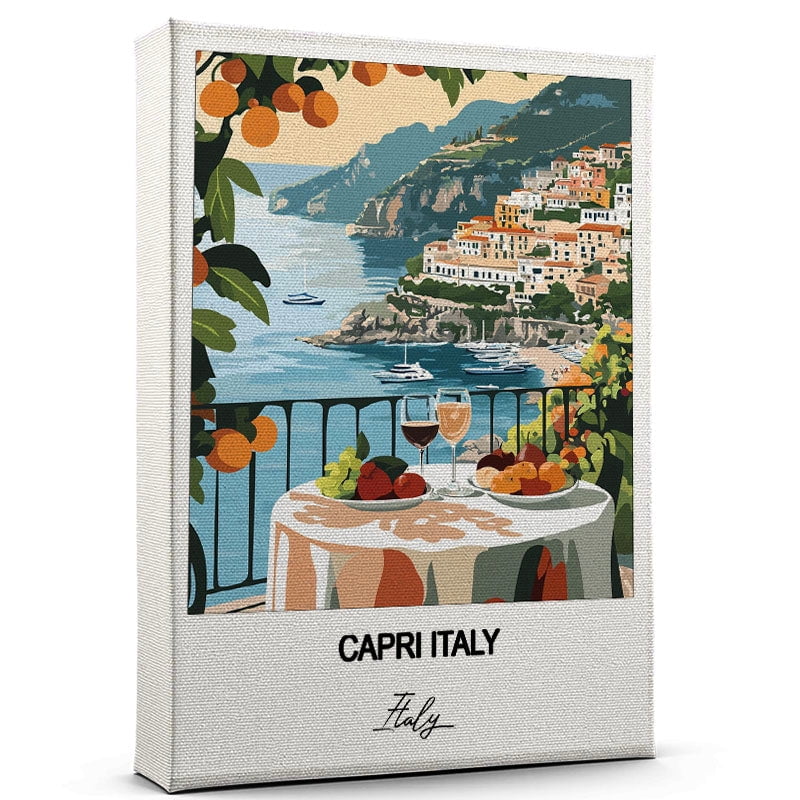 Capri Italy Travel Scenic Canvas Wall Art -Italy Canvas – Nature ...
