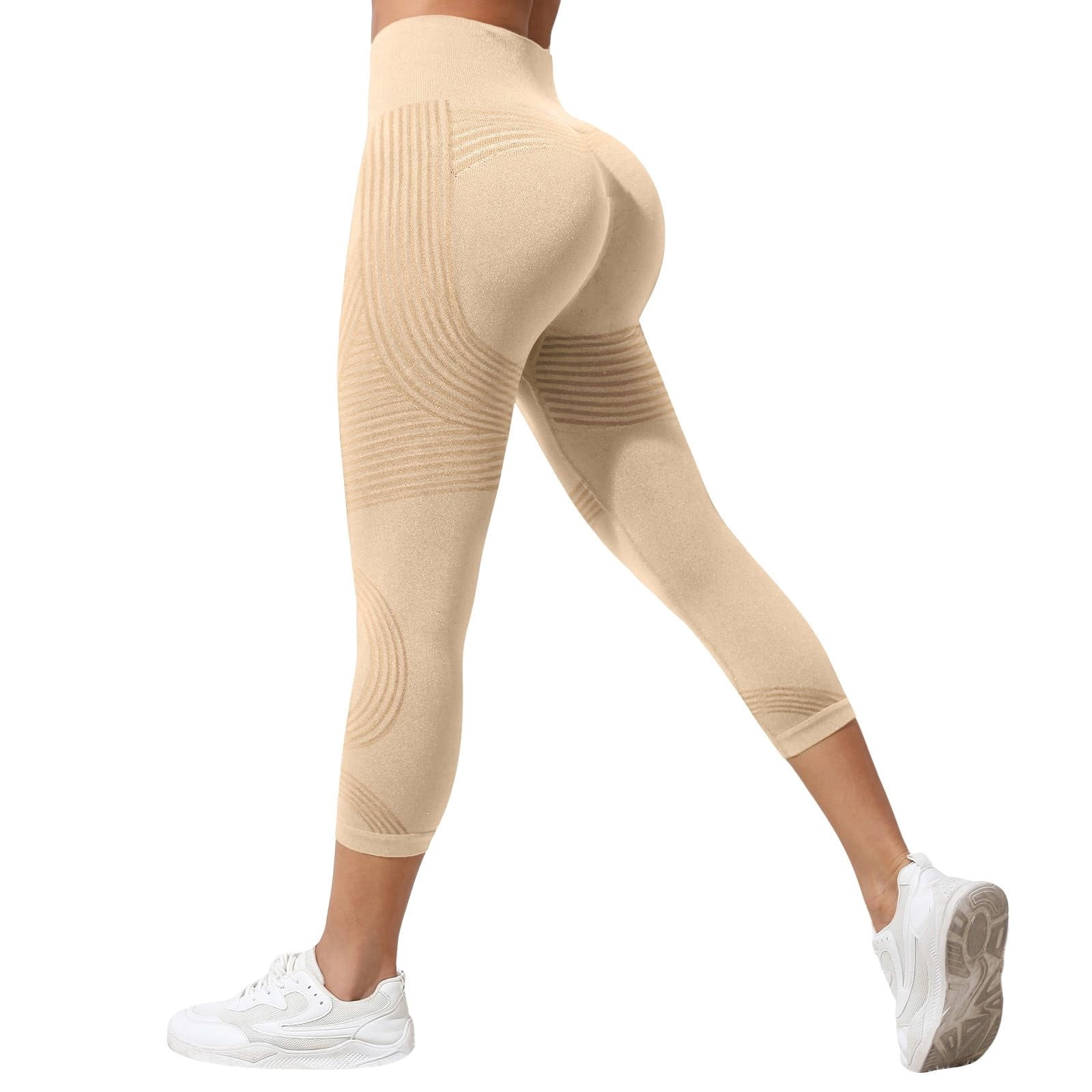 Capri Leggings Anti Cellulite 3D Resistance Band Leggings for Women ...