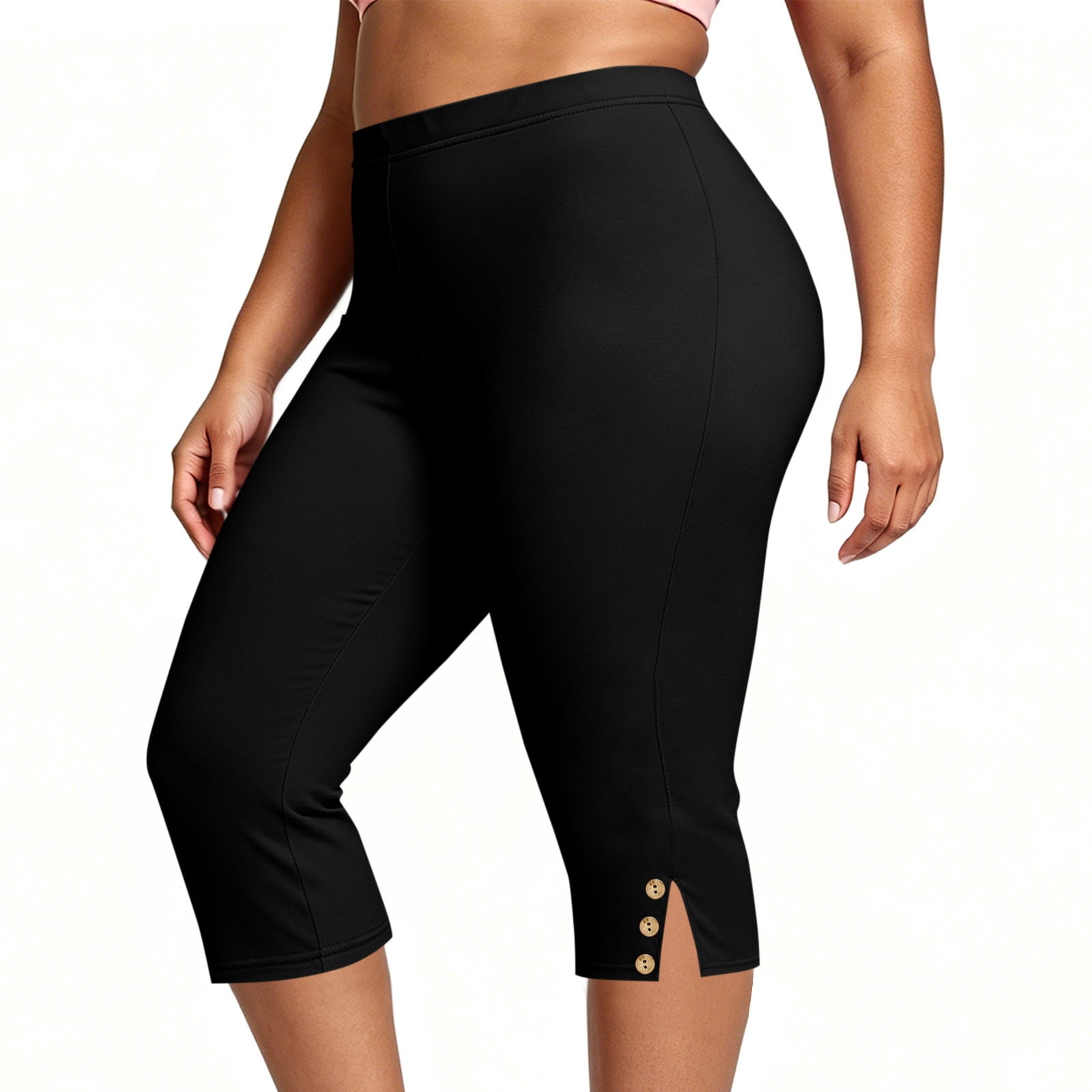 Capri Leggings With Pockets For Women Plus Size Sport Casual Yoga Base ...