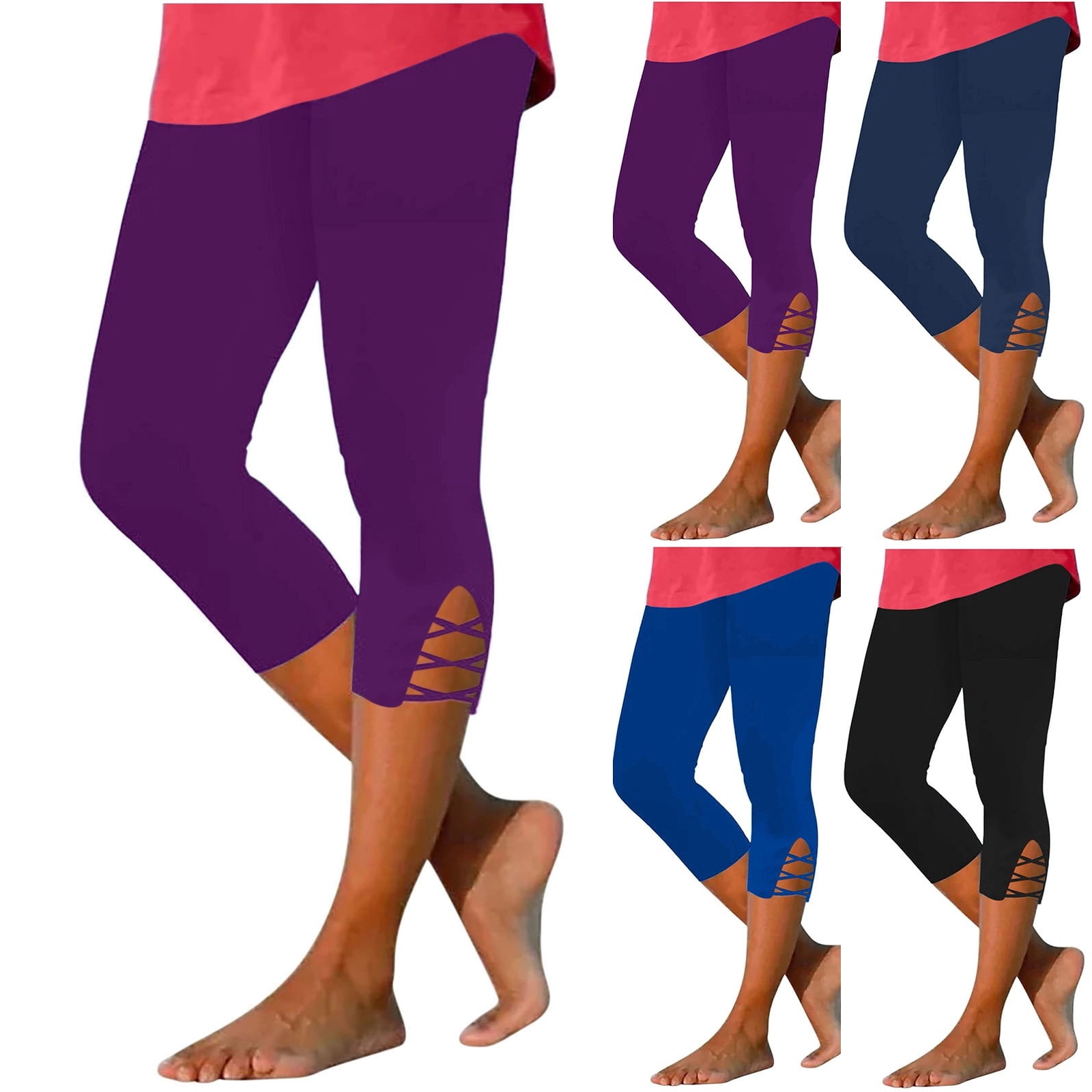 Capri Leggings for Women 2026 Summer Knee Length Workout Capris Pants ...
