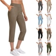 Capri Leggings for Women High Waist Tummy Control Capri Leggings Golf ...