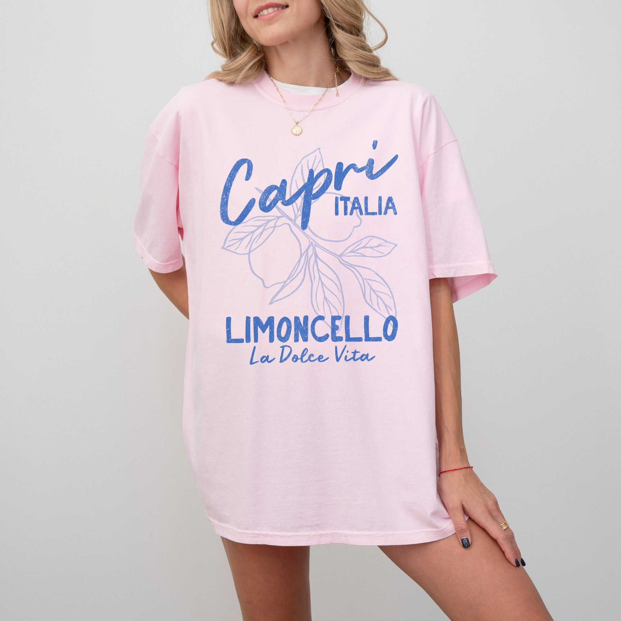 Capri Limoncello T-Shirt Italian Cocktail Aperitivo Shirt Trendy Boho ...