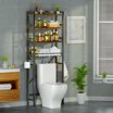 Inval America 3-Shelf Resin Bathroom Over-the-Toilet Shelving Unit in ...