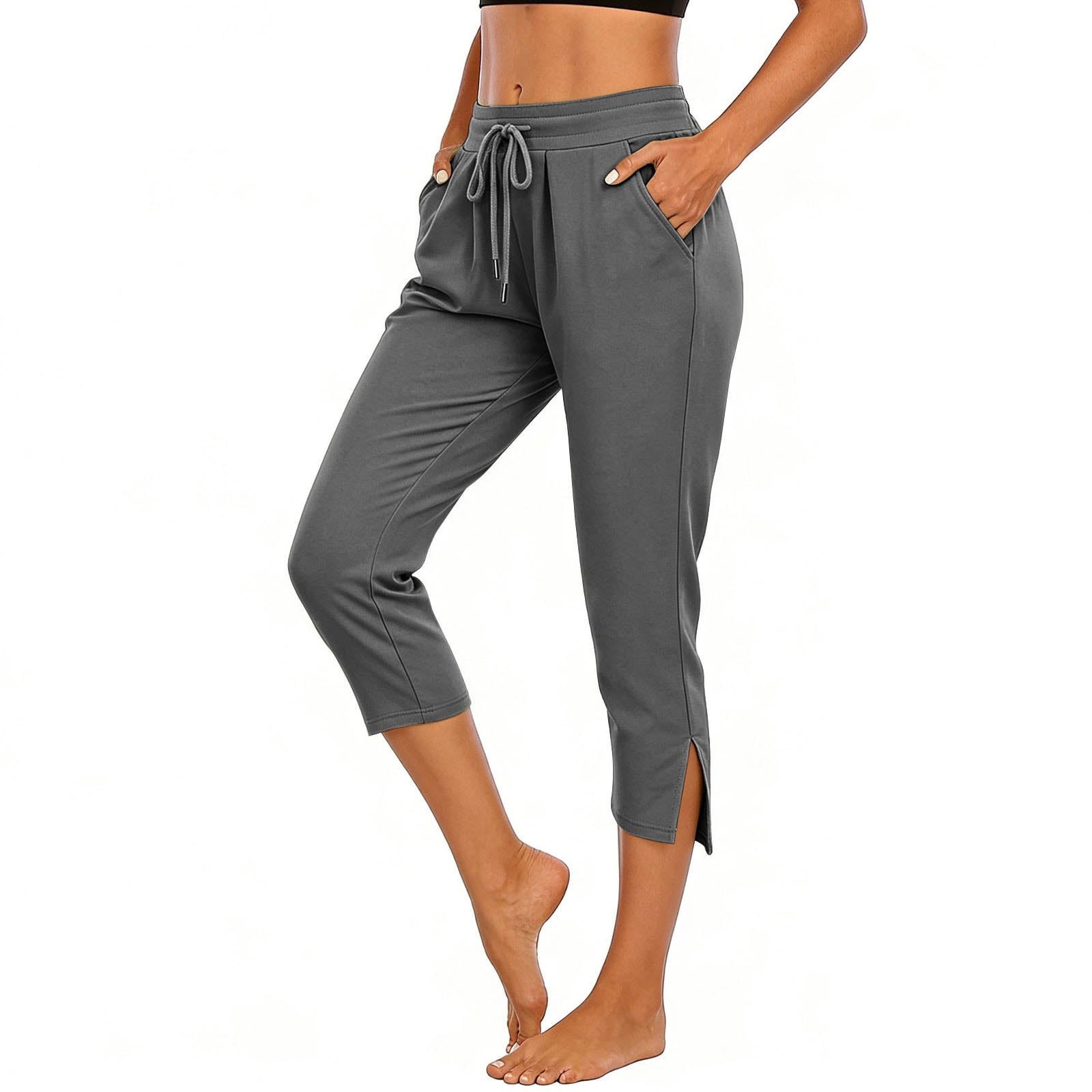 Capri Pants For Women Summer Straight Leg Cropped Pants Comfy ...