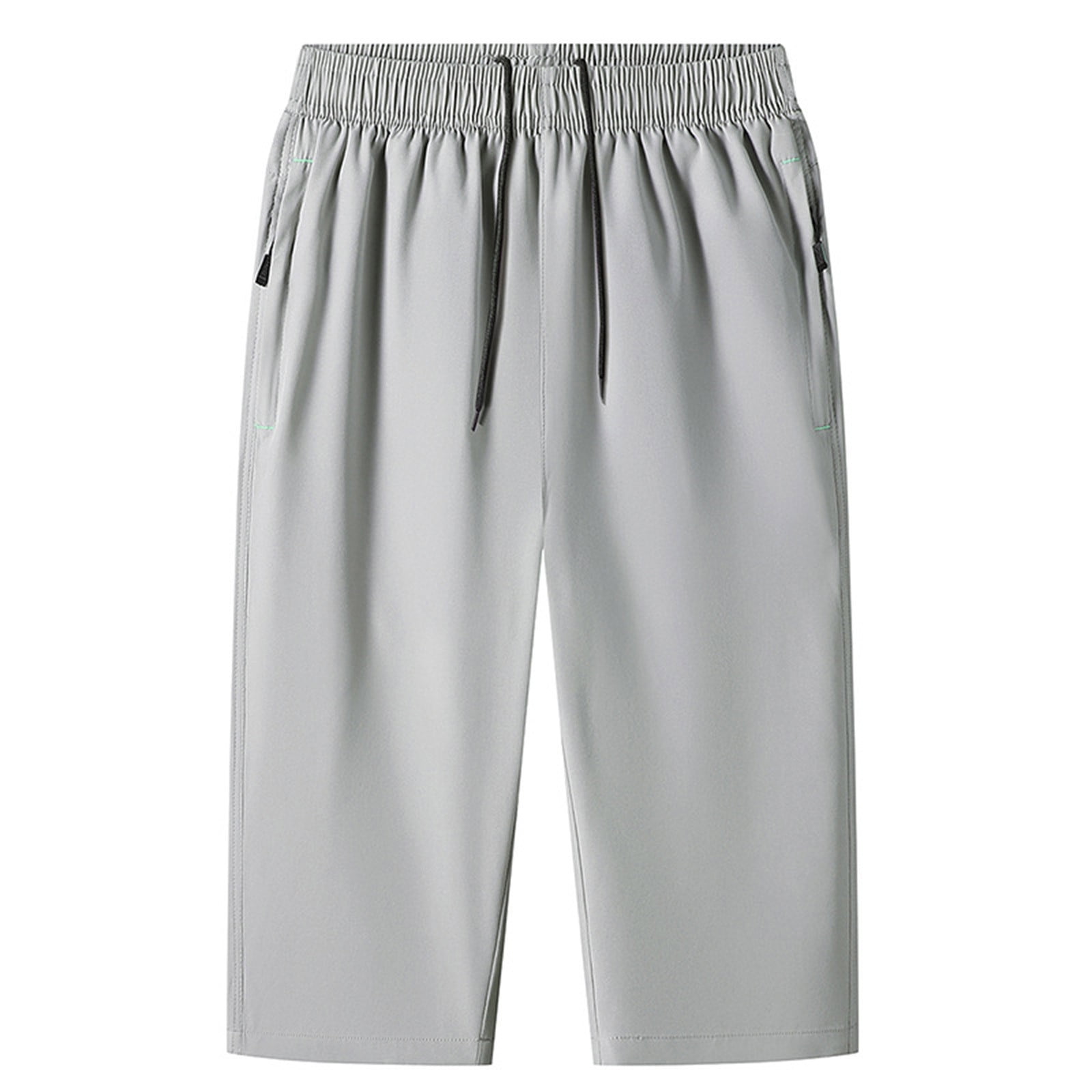 Capri Pants for Men Below Knee Athletic Cropped Pants Big and Tall Men ...