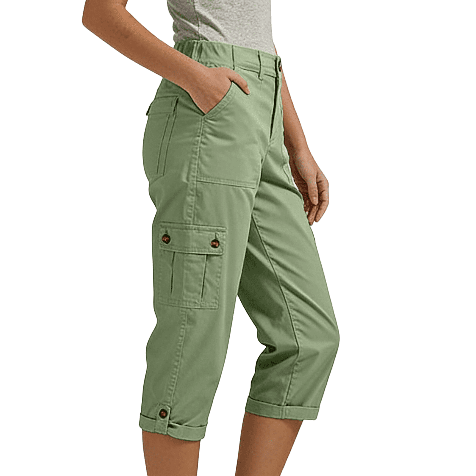 Capri Pants for Women Dressy Stretchy Cargo Capris Comfort Lightweight ...