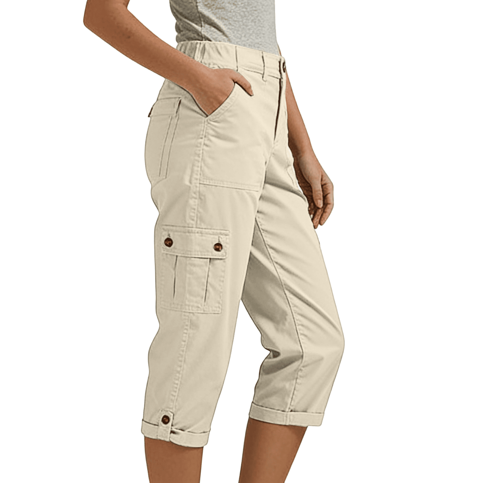 Capri Pants for Women Dressy Stretchy Cargo Capris Comfort Lightweight ...