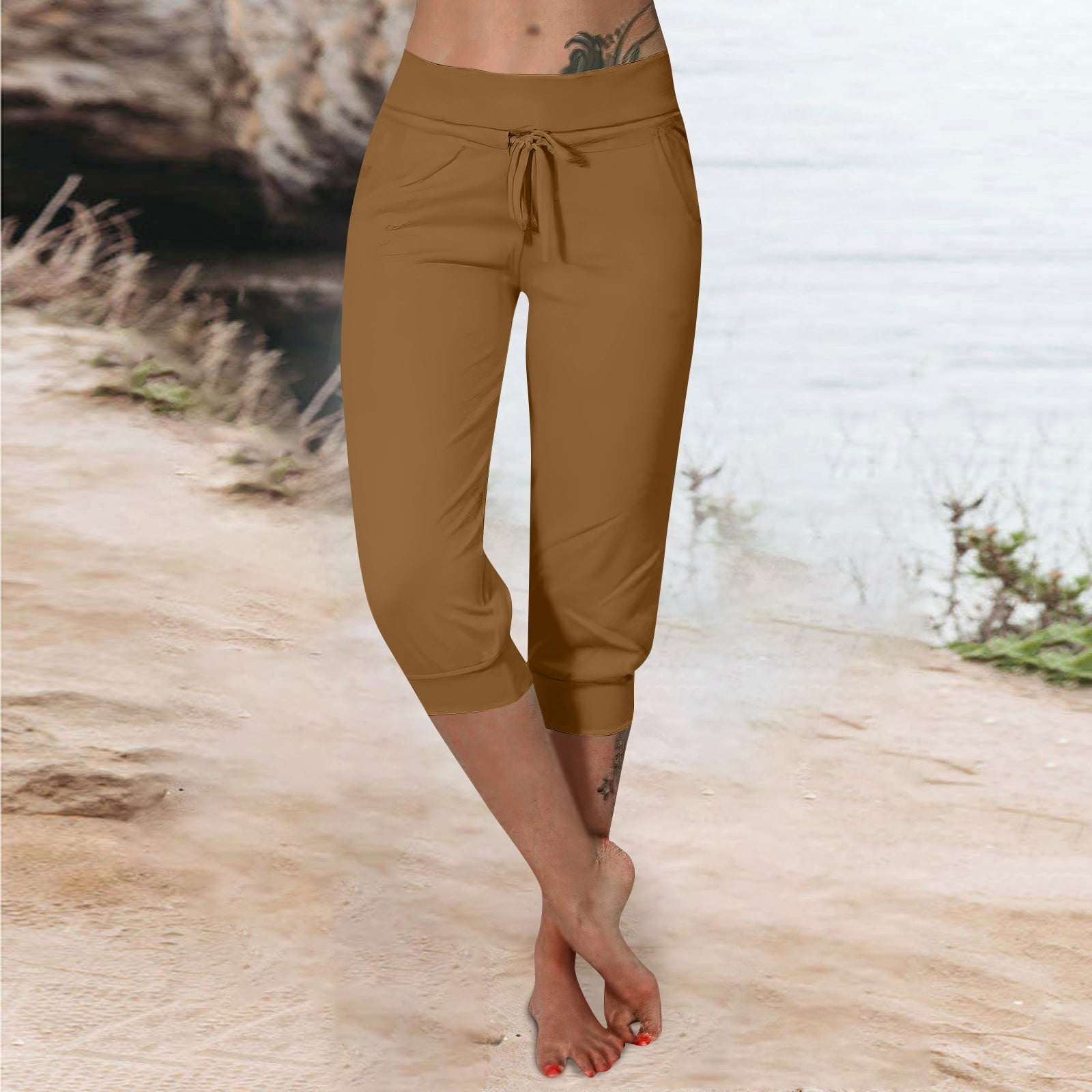 Capri Pants for Women Lightweight Capris Sweatpants Summer Casual ...