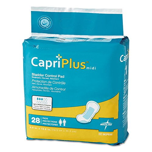 Capri Plus Bladder Control Pads, Extra Plus, 6 1/2" x 13 1/2", 28/Pack ...